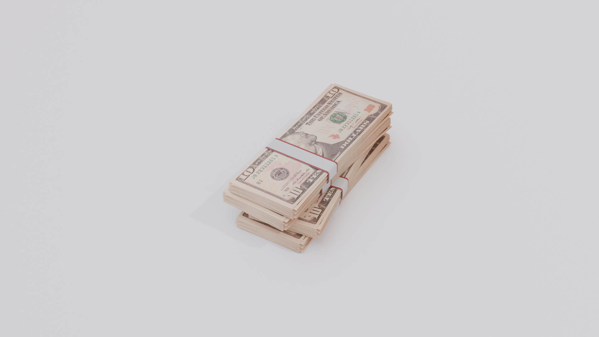 Ten Dollar USD - 3D Model by Arupsaha