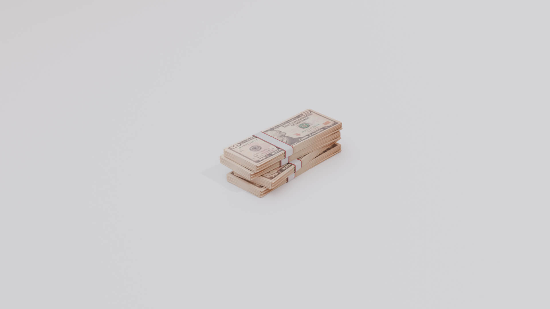 Ten Dollar USD - 3D Model by Arupsaha
