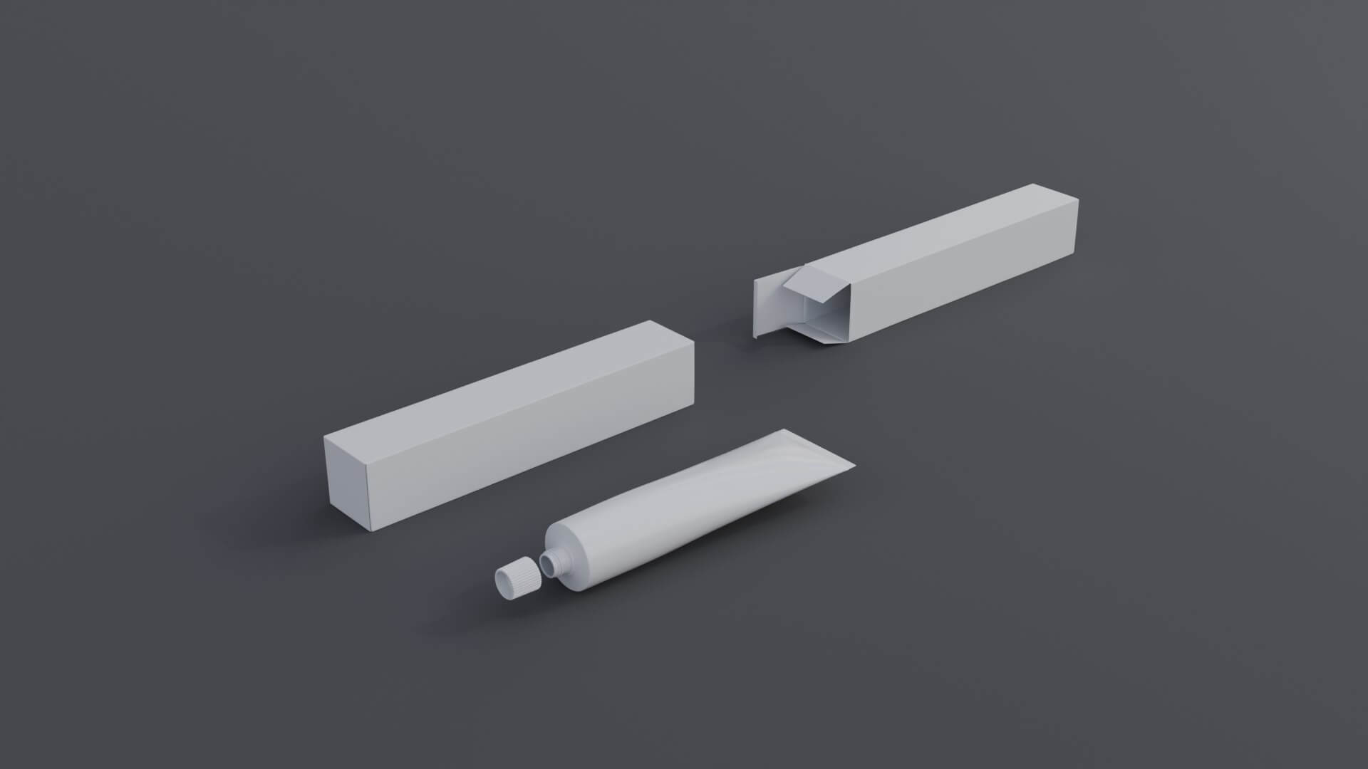 Toothpaste Laminate Tube and Packaging Box - 3D Model by Arupsaha