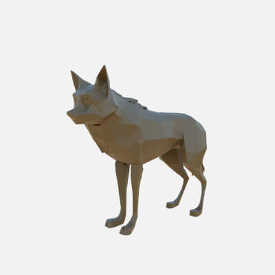 Wolf Low Poly - 3D Model by Arupsaha