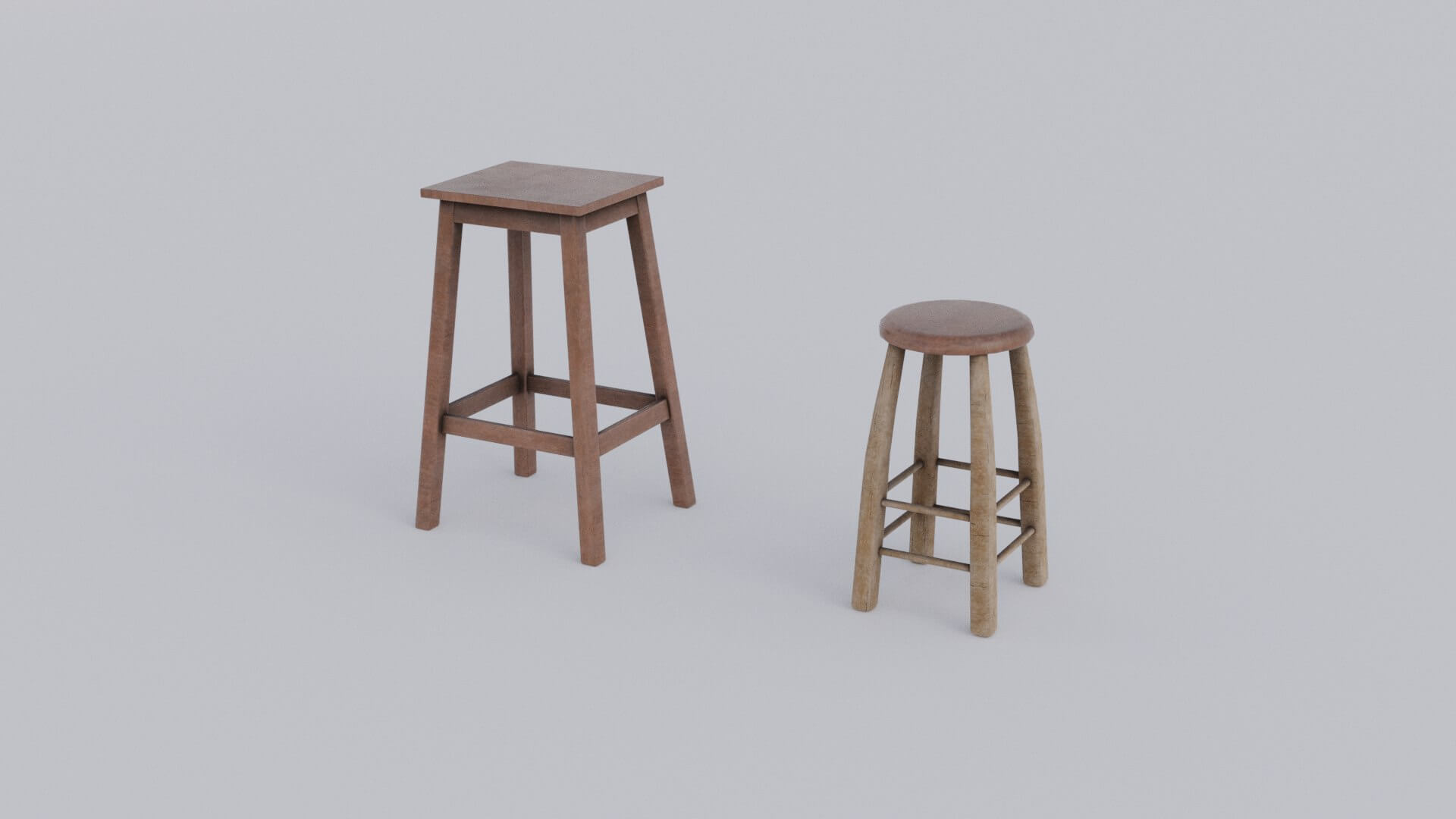 Wooden Stool - 3D Model by Arupsaha