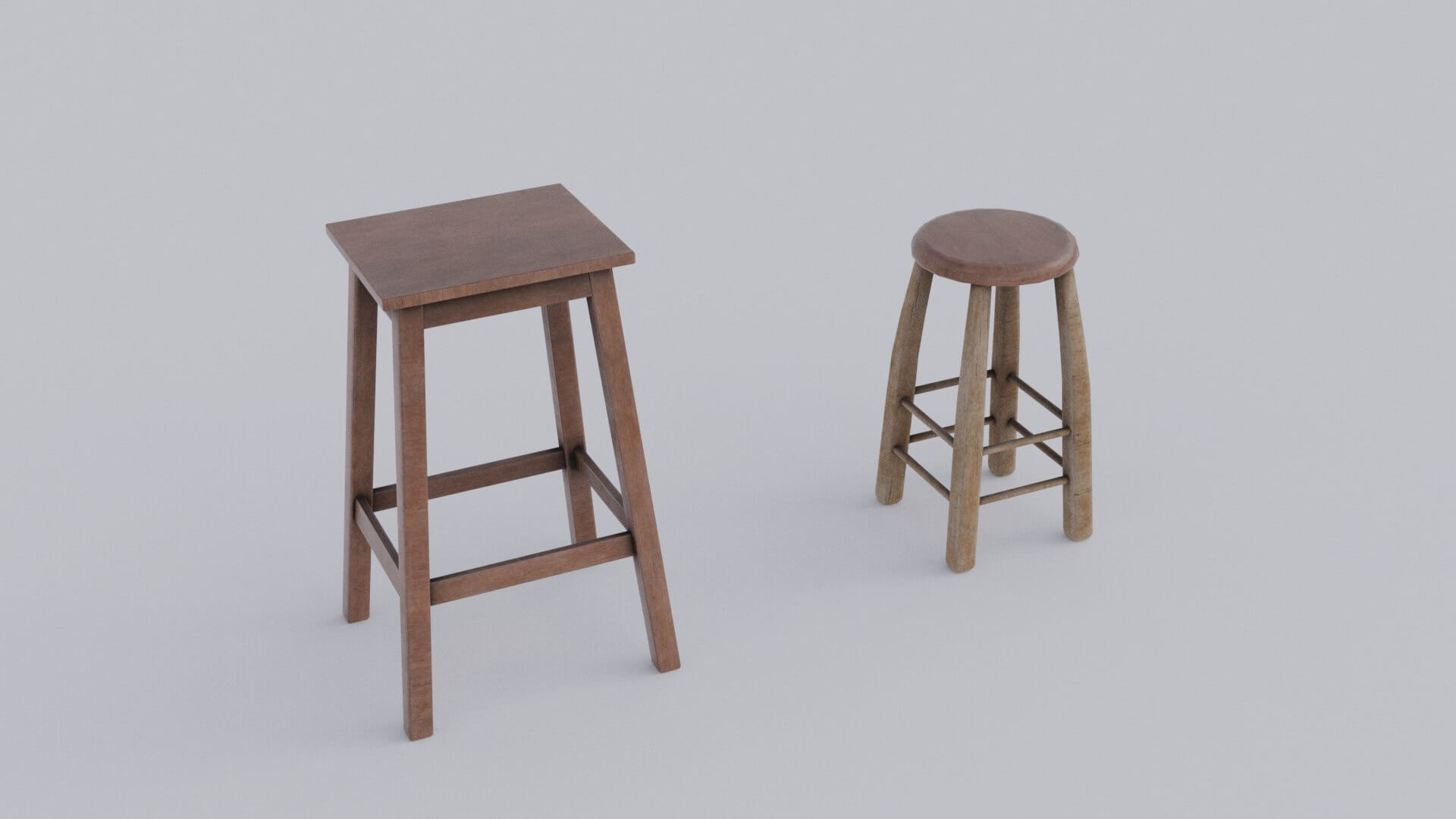 Wooden Stool - 3D Model by Arupsaha
