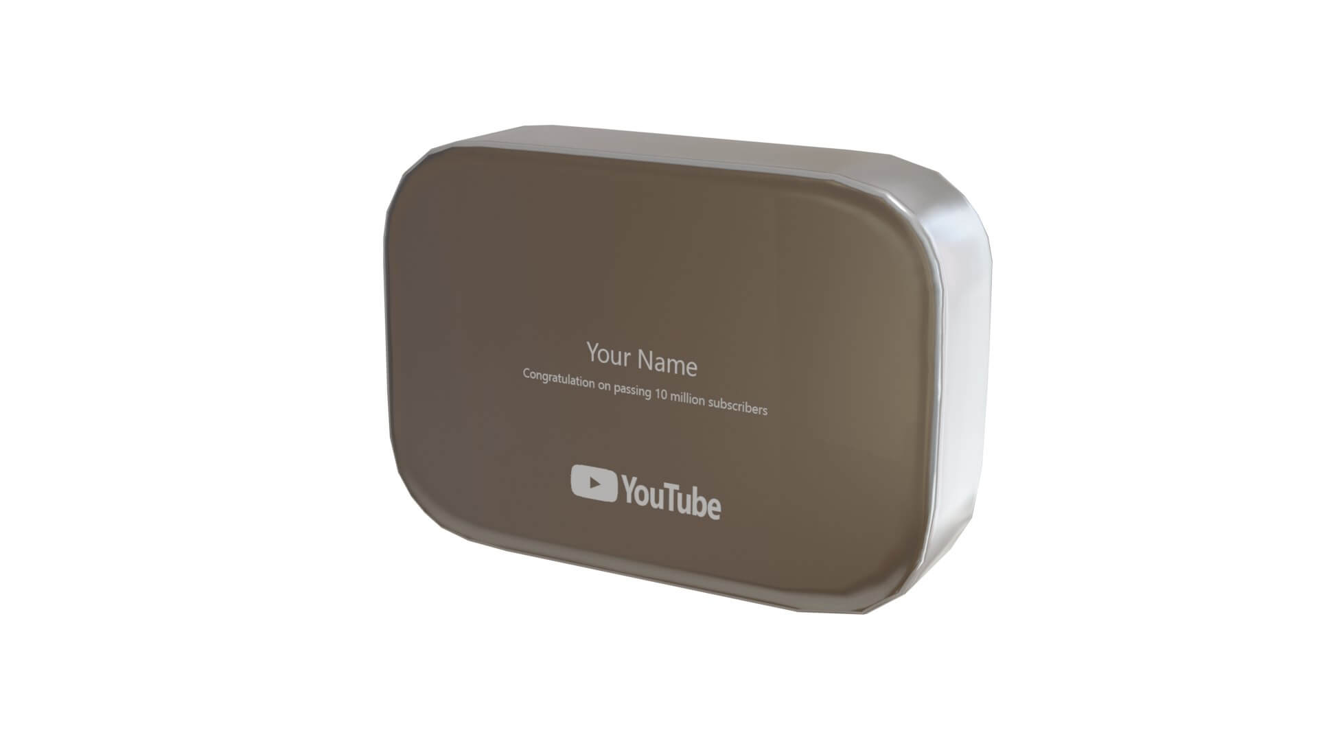 YouTube Diamond Play Button - 3D Model by Arupsaha
