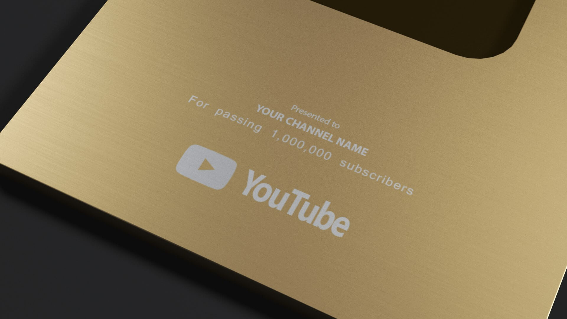 YouTube Gold Play Button - 3D Model by Arupsaha