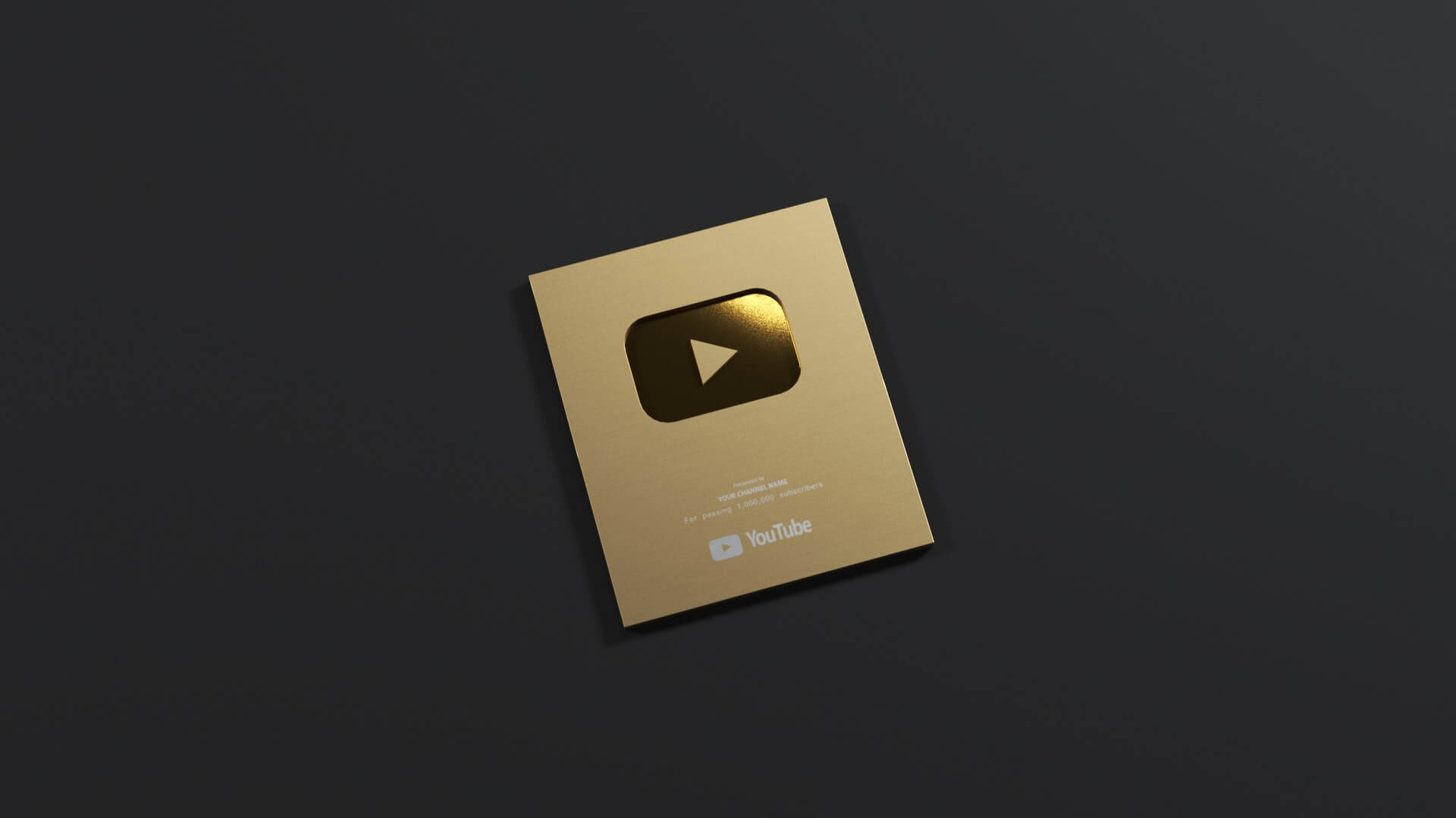YouTube Gold Play Button - 3D Model by Arupsaha