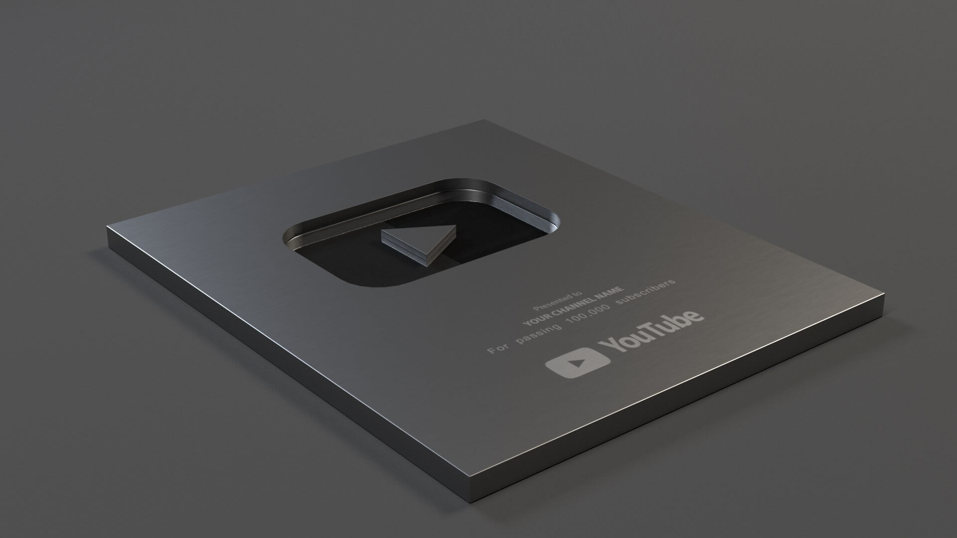 YouTube Silver Play Button - 3D Model by Arupsaha