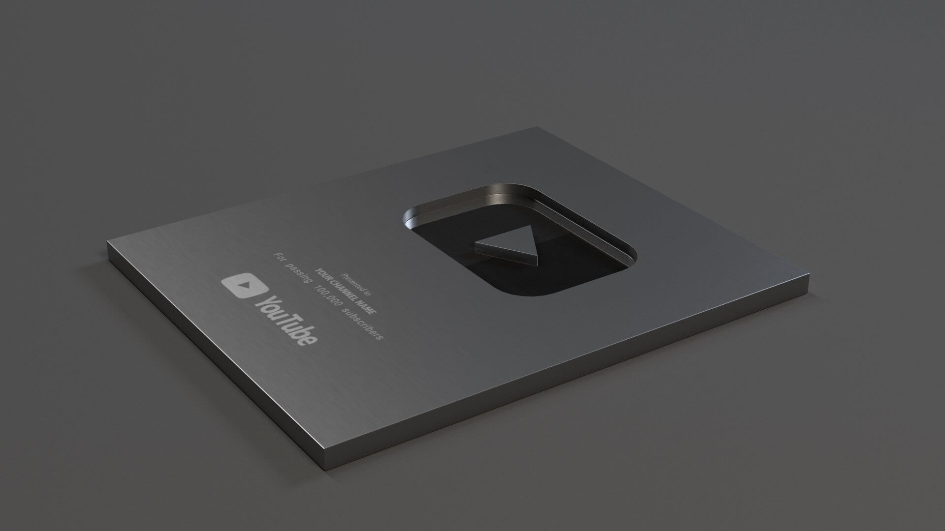 YouTube Silver Play Button - 3D Model by Arupsaha