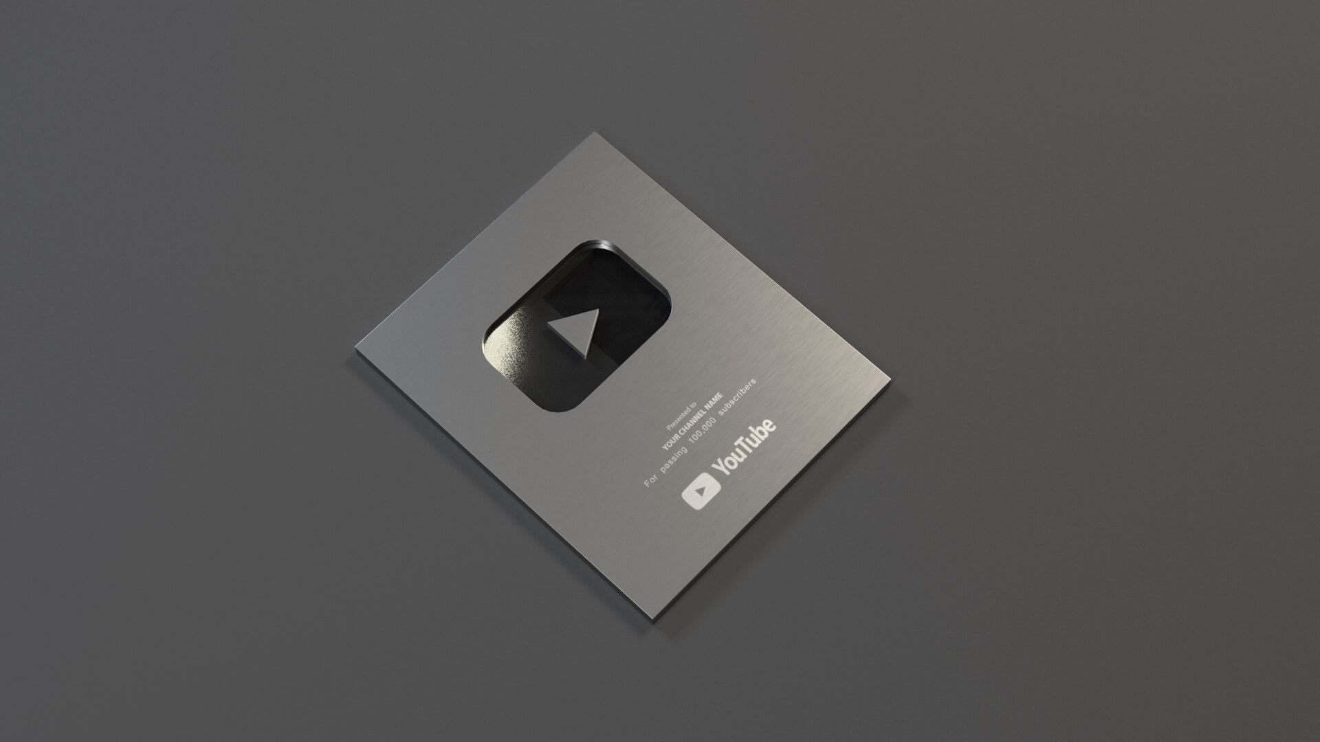 YouTube Silver Play Button - 3D Model by Arupsaha