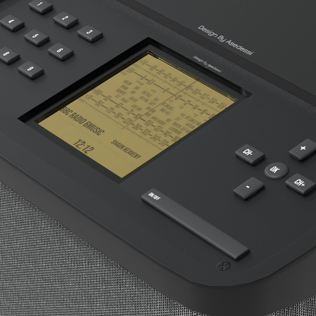 Metal Radio Without Cable - Free 3D Model by asedessi