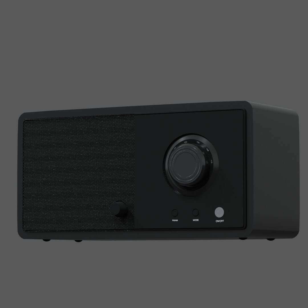 Plastic Radio No Cable - Free 3D Model by asedessi