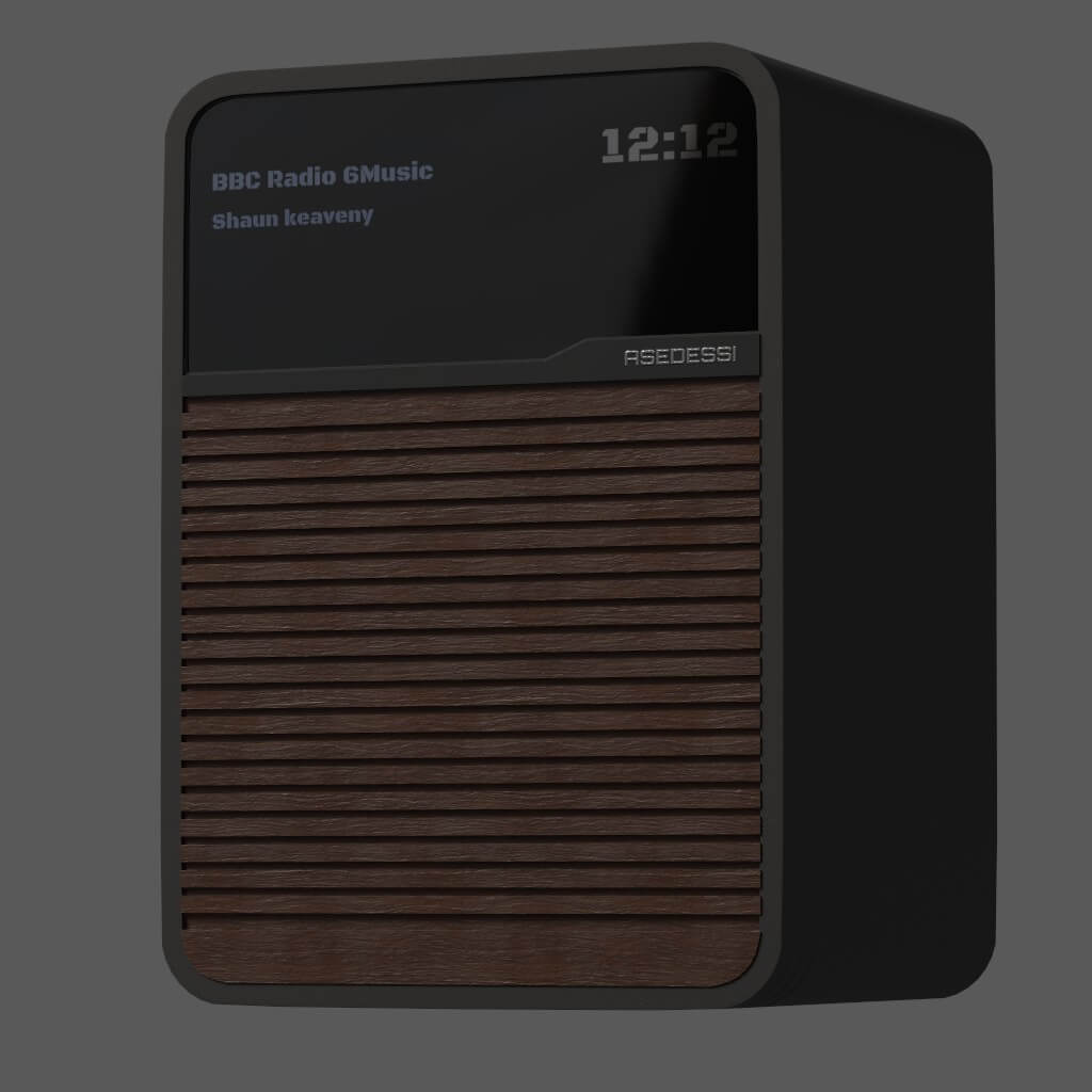 Wooden Radio No Cable - Free 3D Model by asedessi