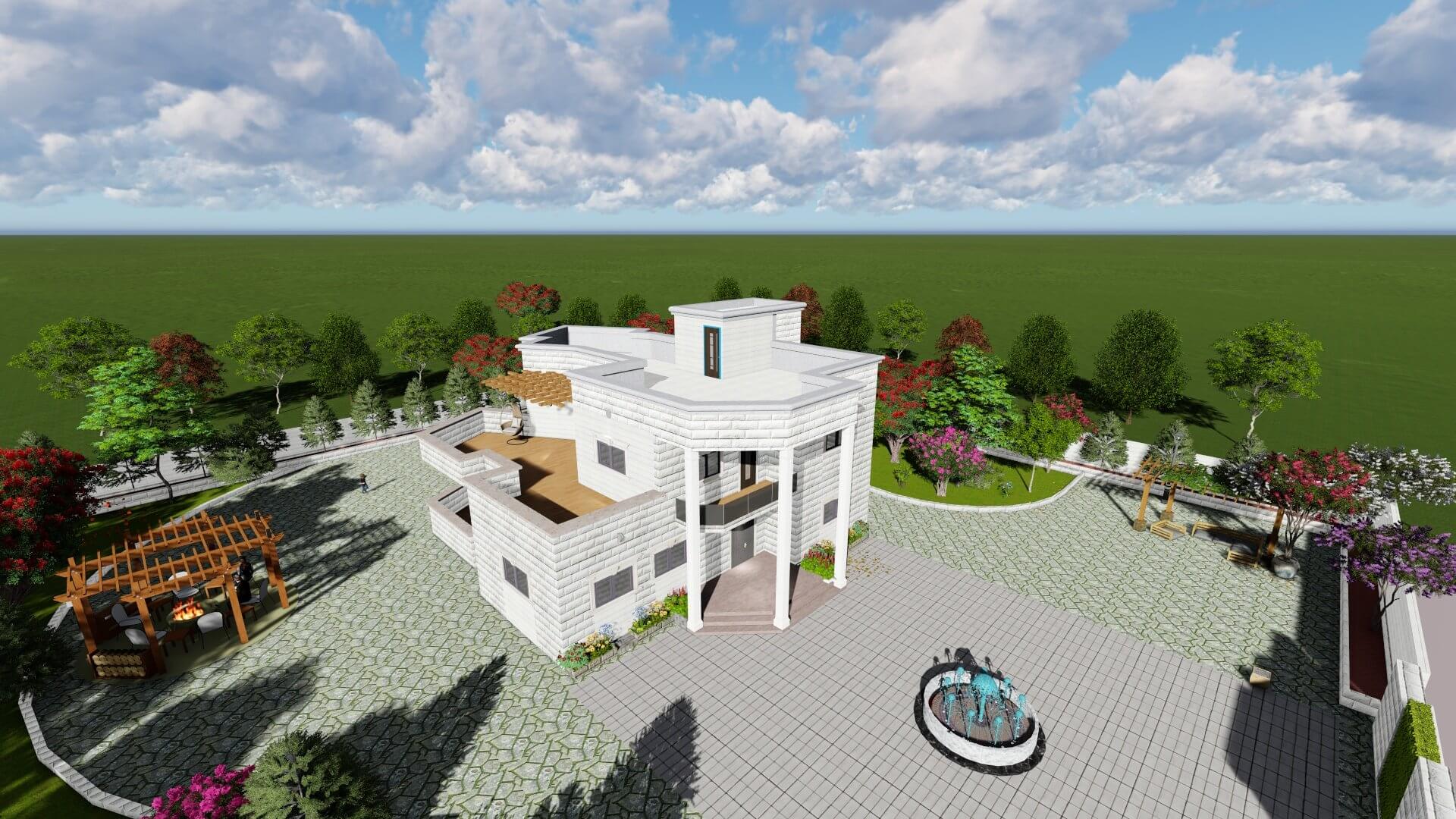 villa 3D Render, Digital Art by AseelL