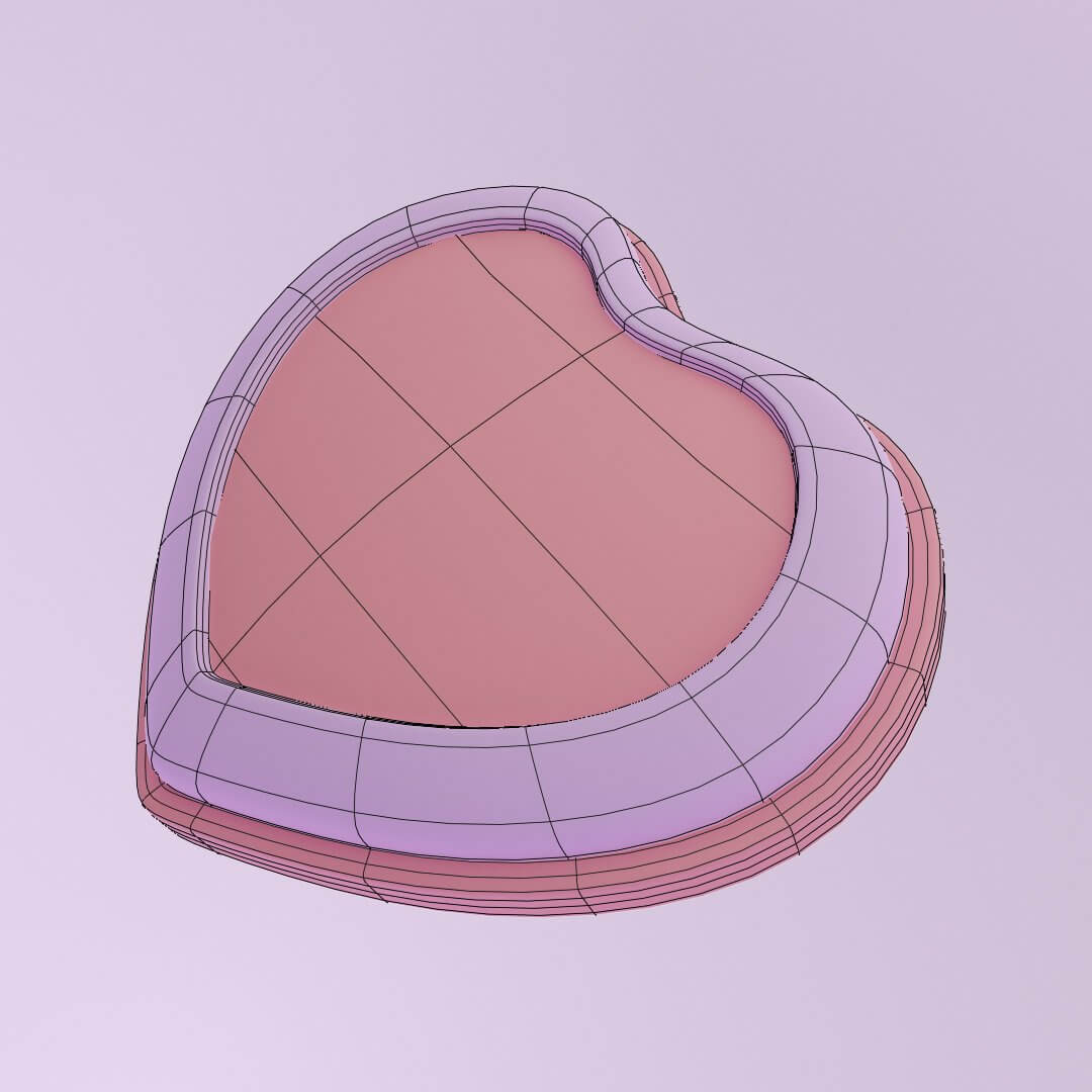 Heart Icon - 3D Model by asheeena