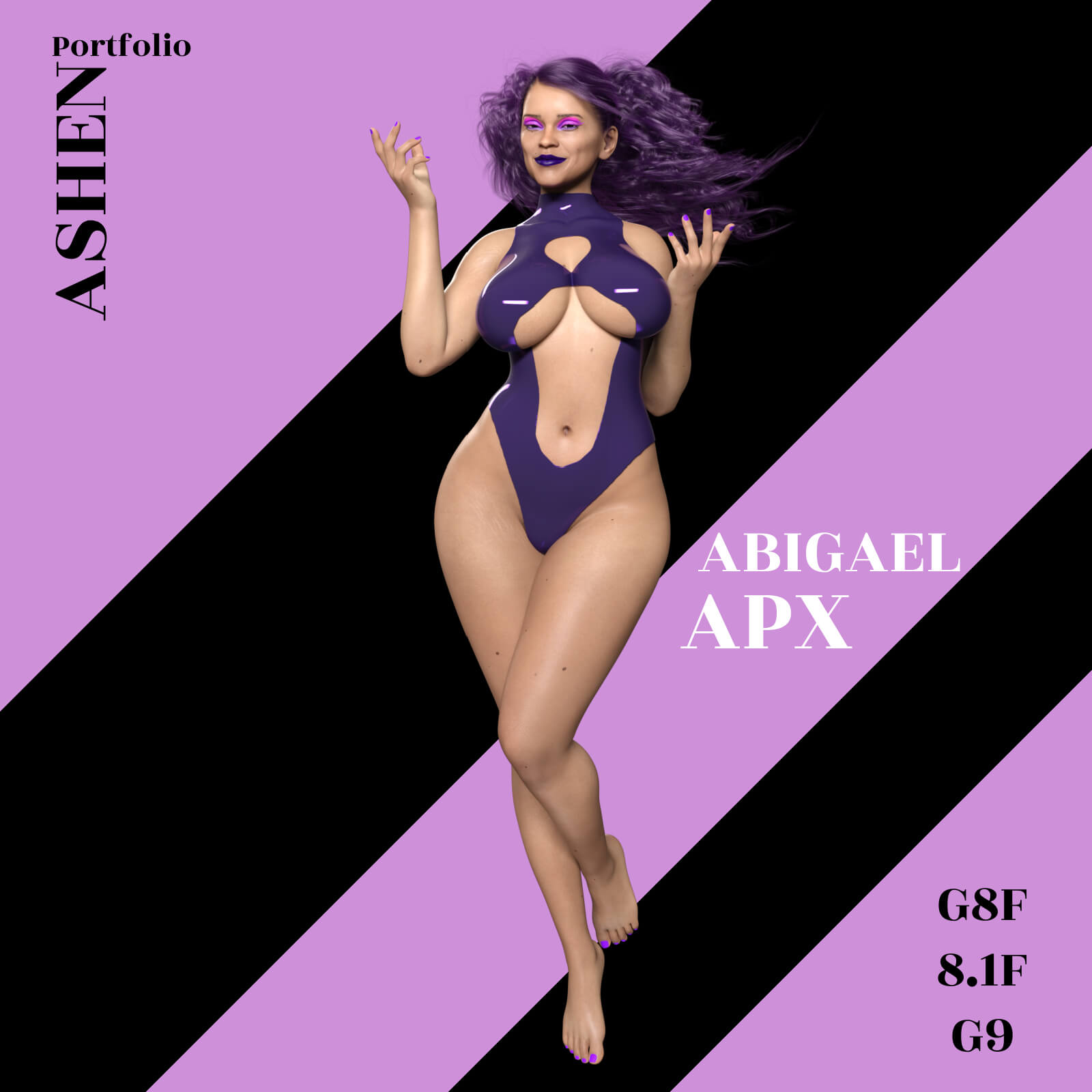 Abigael APX Character Morph for G8F, 8.1F and G9 - Daz Content by AshenPortfolio