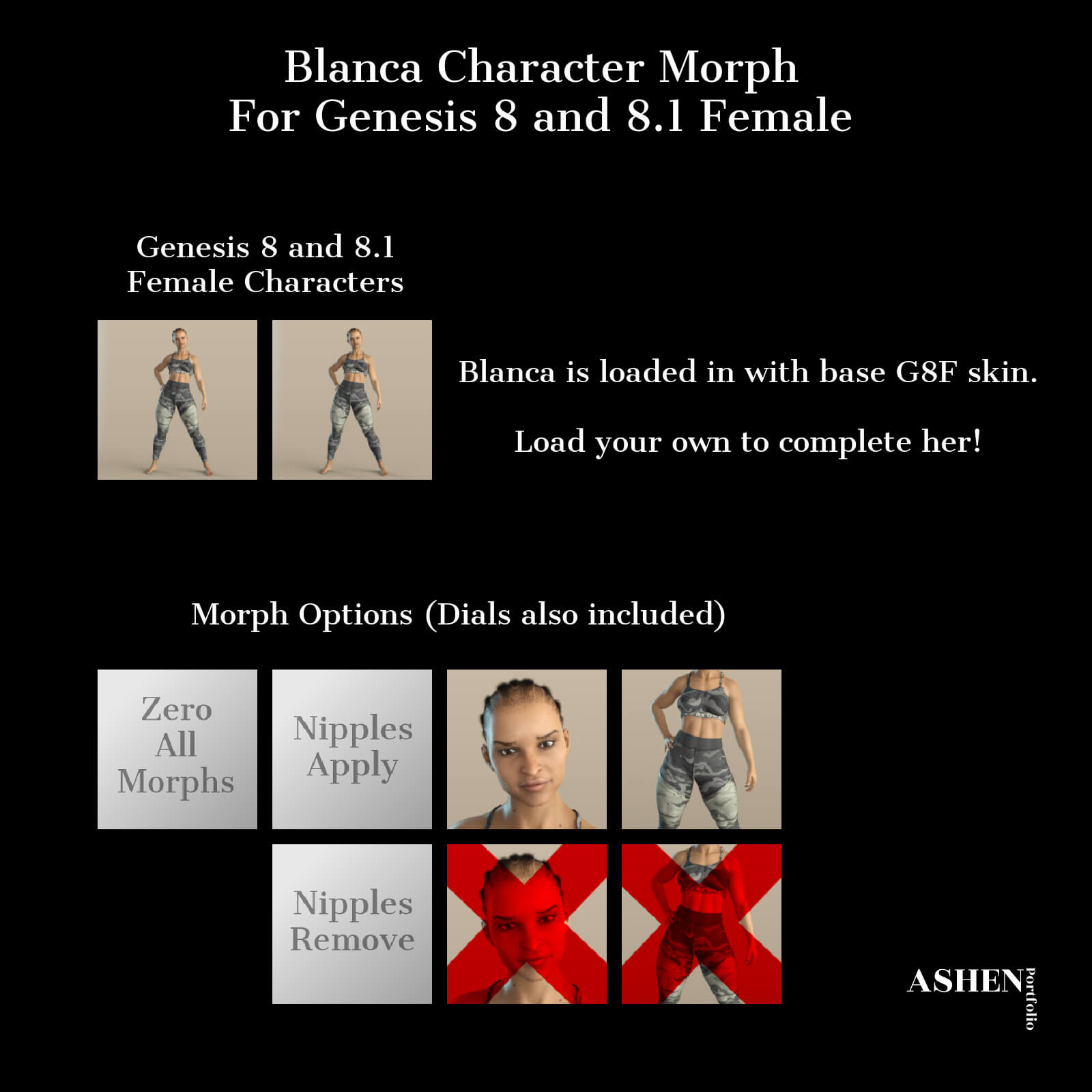 Blanca Character Morph for G8F, 8.1F and G9 - Daz Content by AshenPortfolio