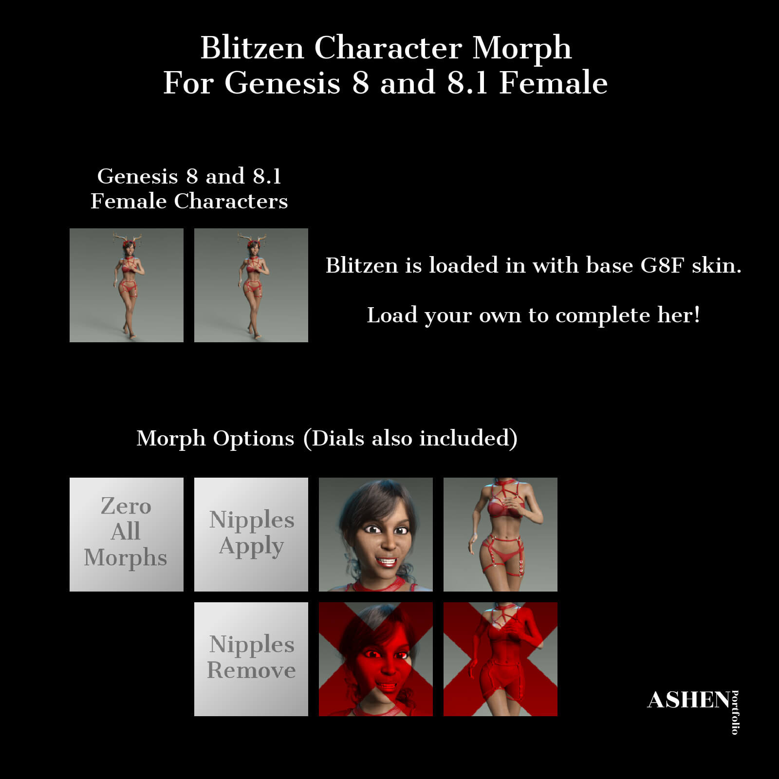 Blitzen Character Morph for Genesis 8 and 8.1 Female - Daz Content by ...