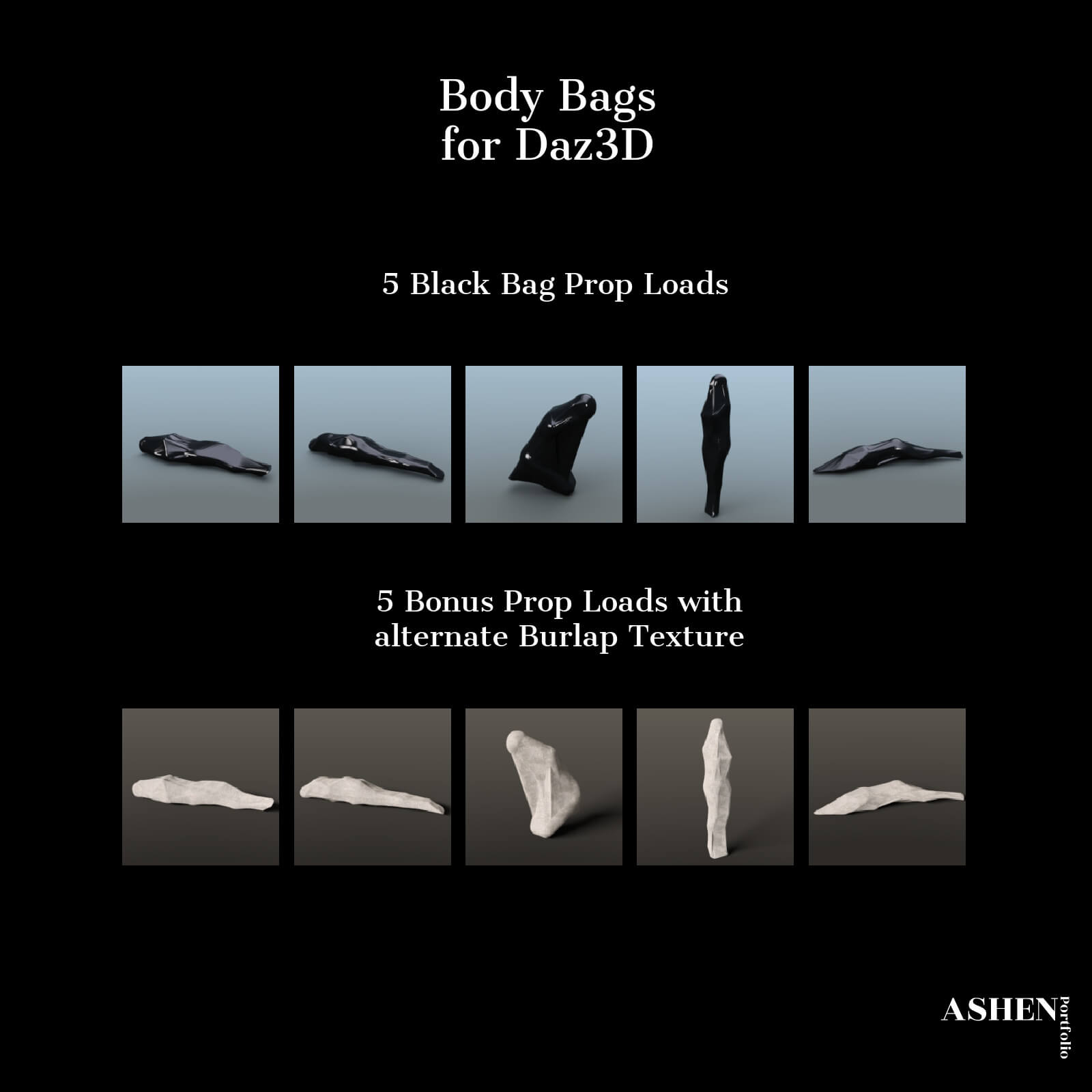 Body Bags 01 Prop Pack - Daz Content by AshenPortfolio