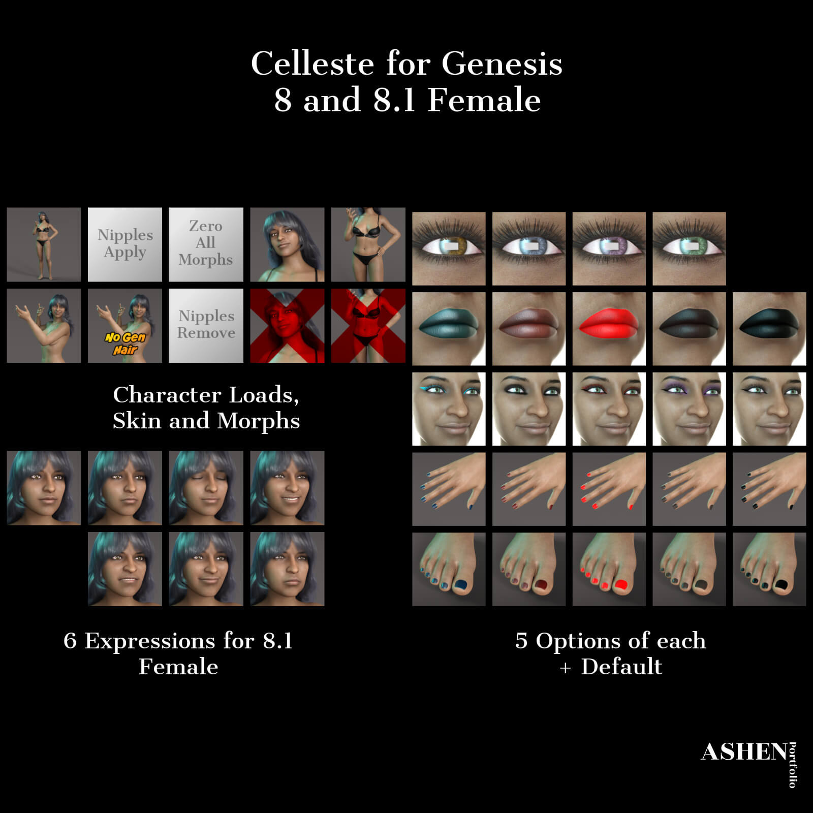 Celleste for Genesis 8 and 8.1 Female - Daz Content by AshenPortfolio