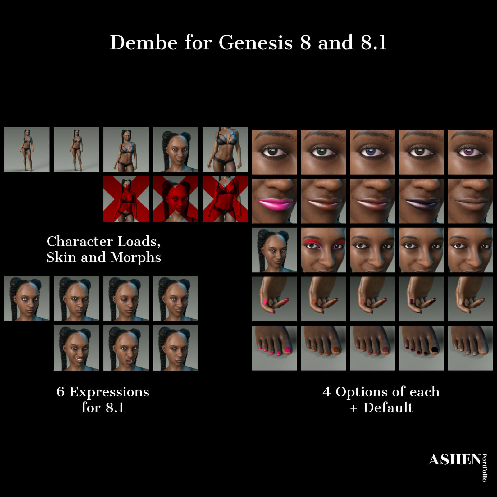 Dembe for Genesis 8 and 8.1 Female - Daz Content by AshenPortfolio