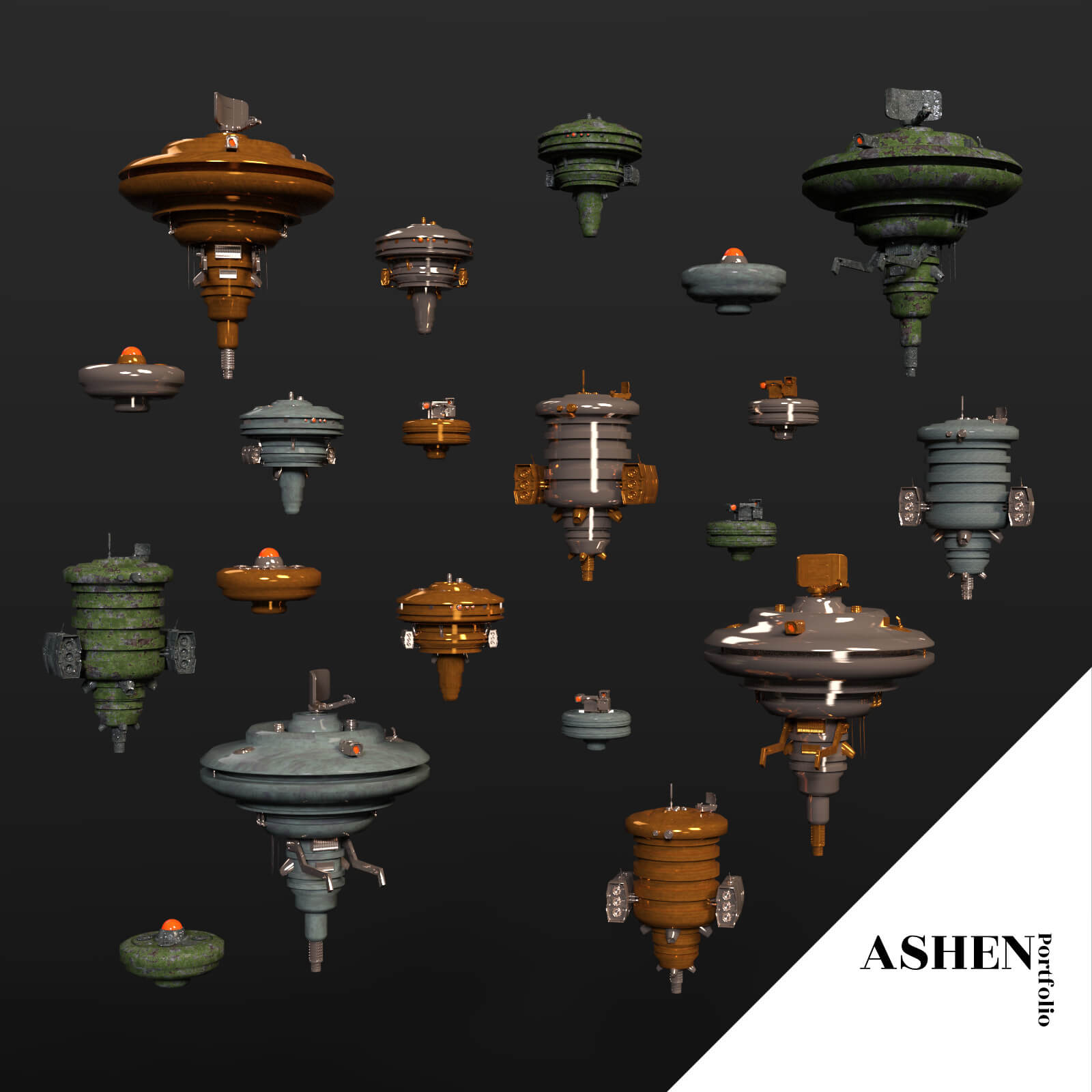 Floaties Droid Prop Pack - Daz Content by AshenPortfolio