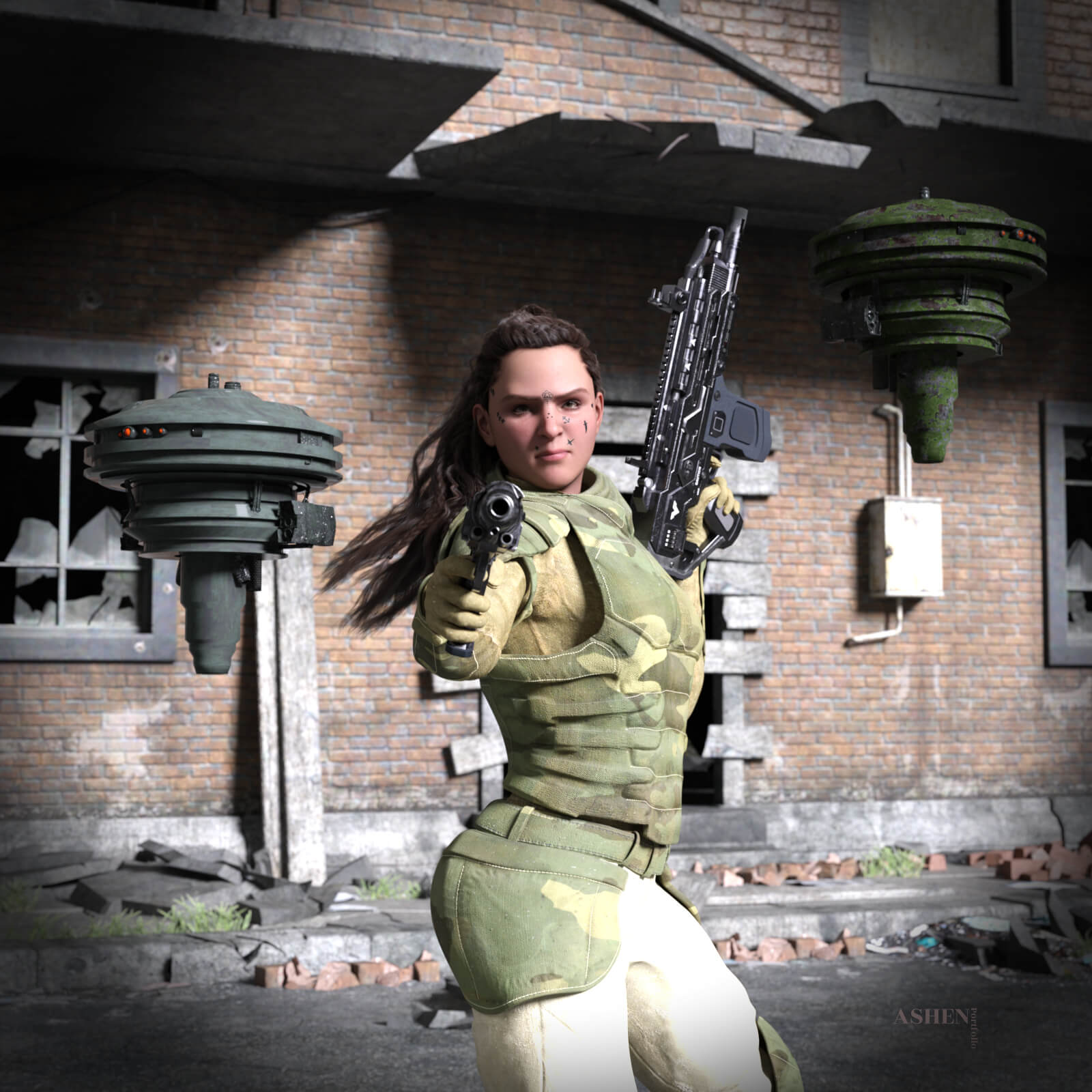 Floaties Droid Prop Pack - Daz Content by AshenPortfolio