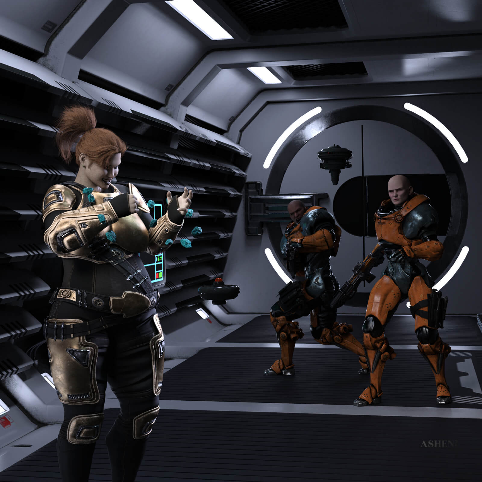 Floaties Droid Prop Pack - Daz Content by AshenPortfolio