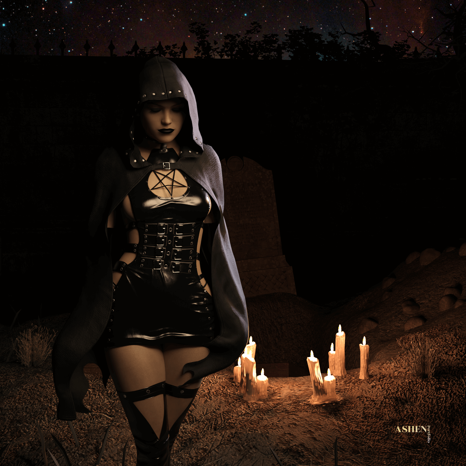 The Ritual is Over 3D Render, Digital Art by AshenPortfolio