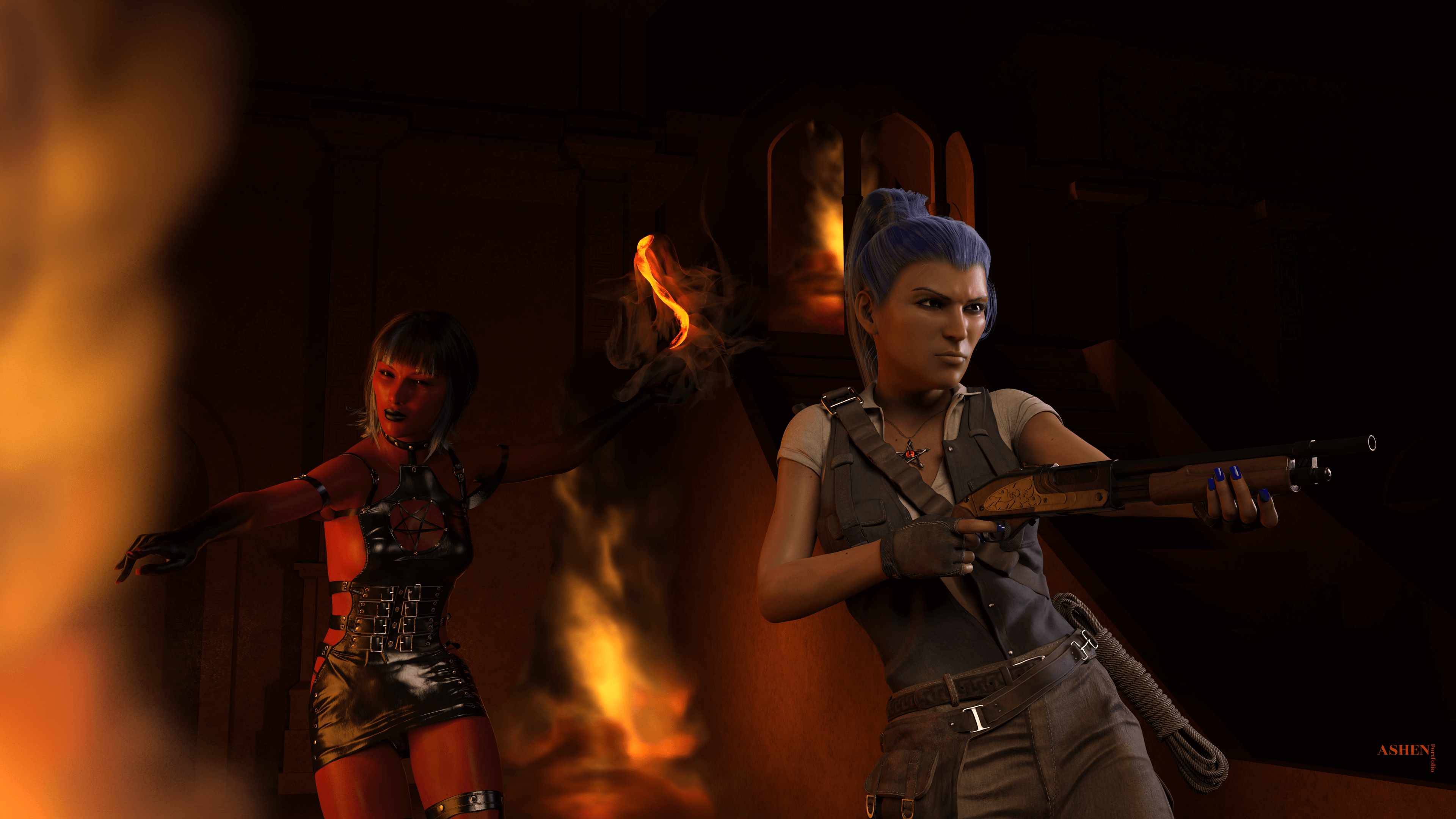 Two Against the World 3D Render | RenderHub Gallery