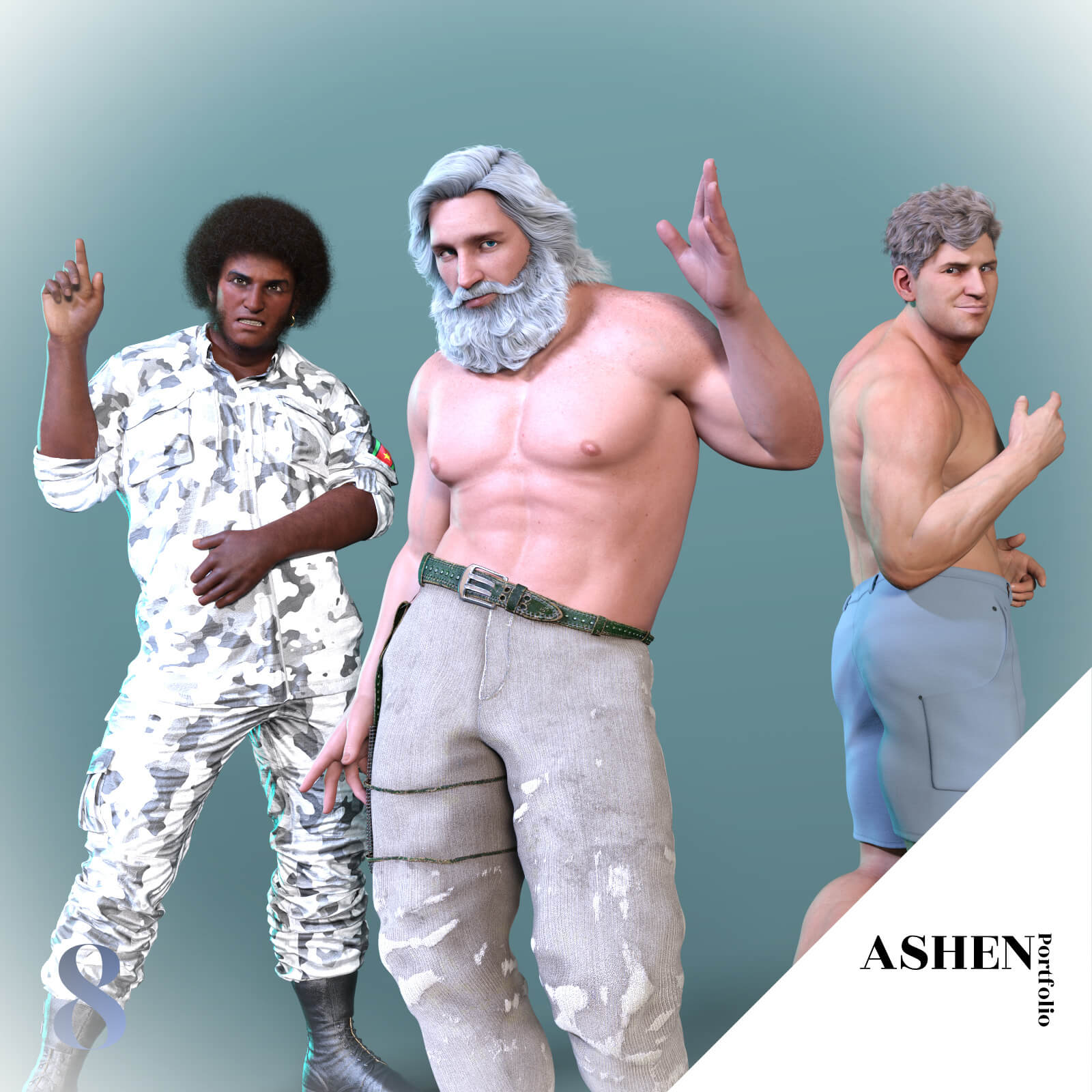 Papa Noel Character Morph for G8M, 8.1M and G9 - Daz Content by ...