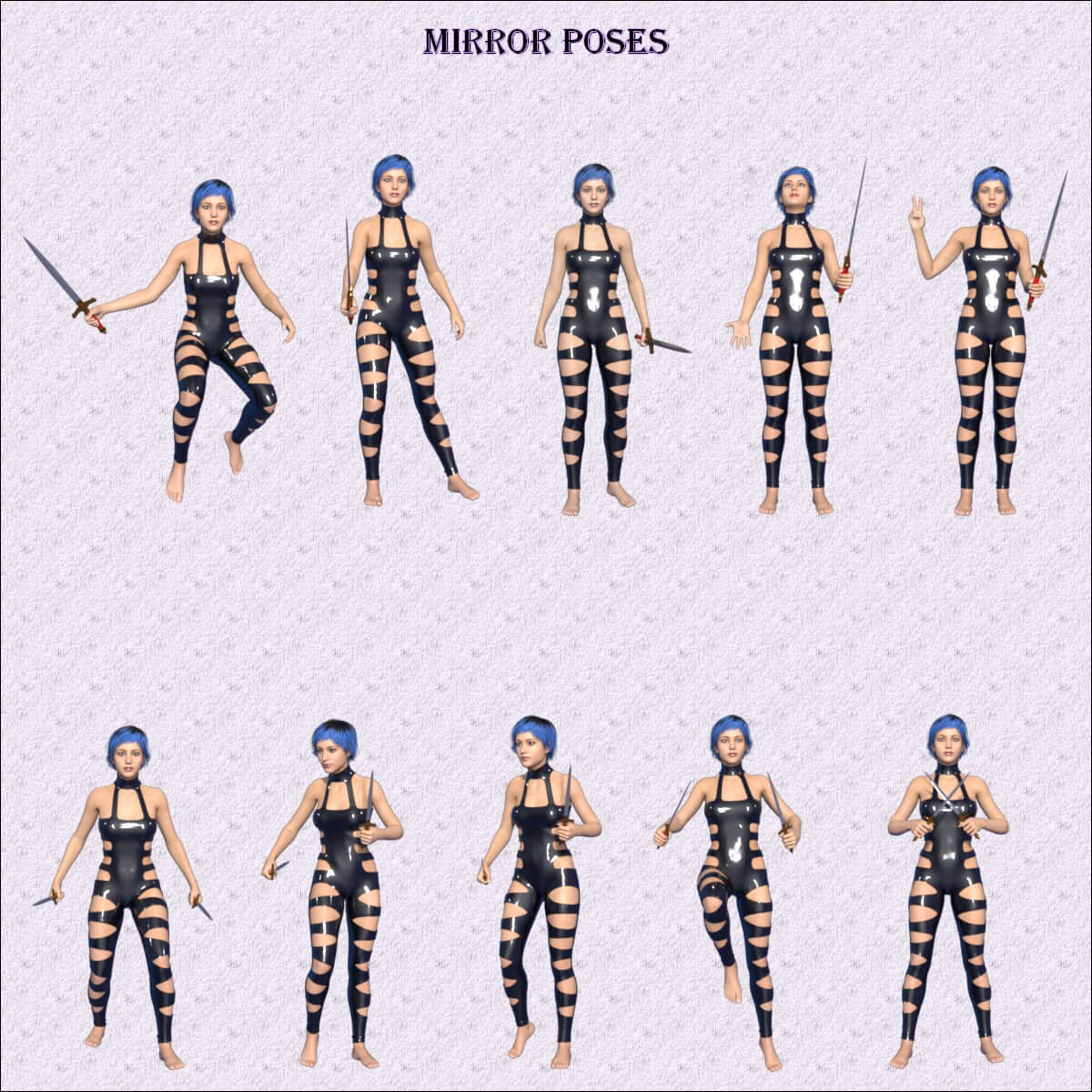 Patience The Sword Prop and Pose Pack for G8F - Daz Content by AshenPortfolio