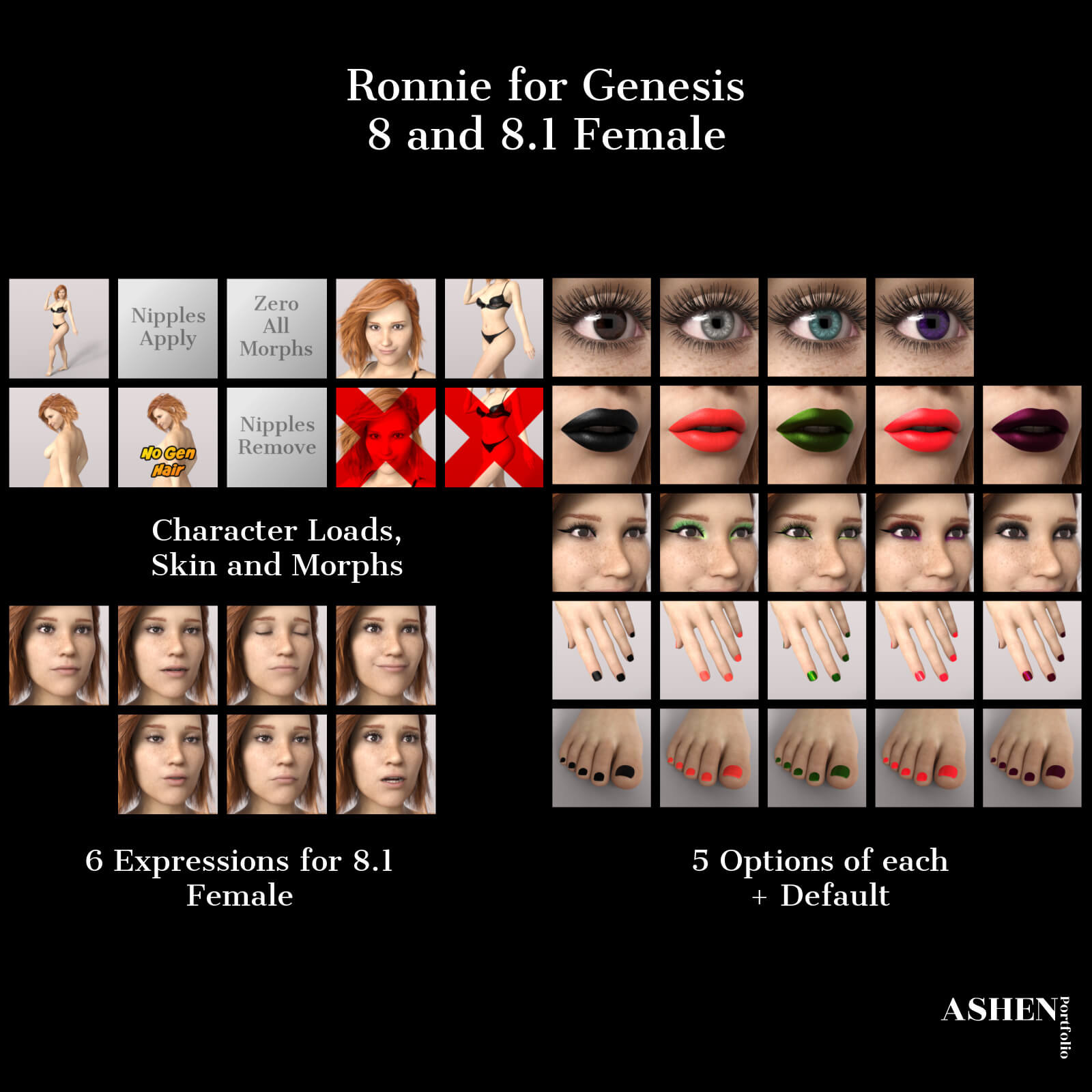 The Coven of Three for Genesis 8 and 8.1 Female by AshenPortfolio