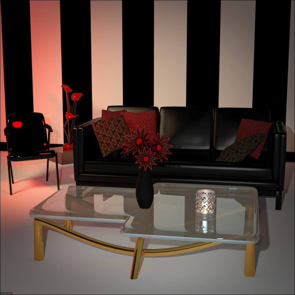 Striped Room Environment - Daz Content by AshenPortfolio