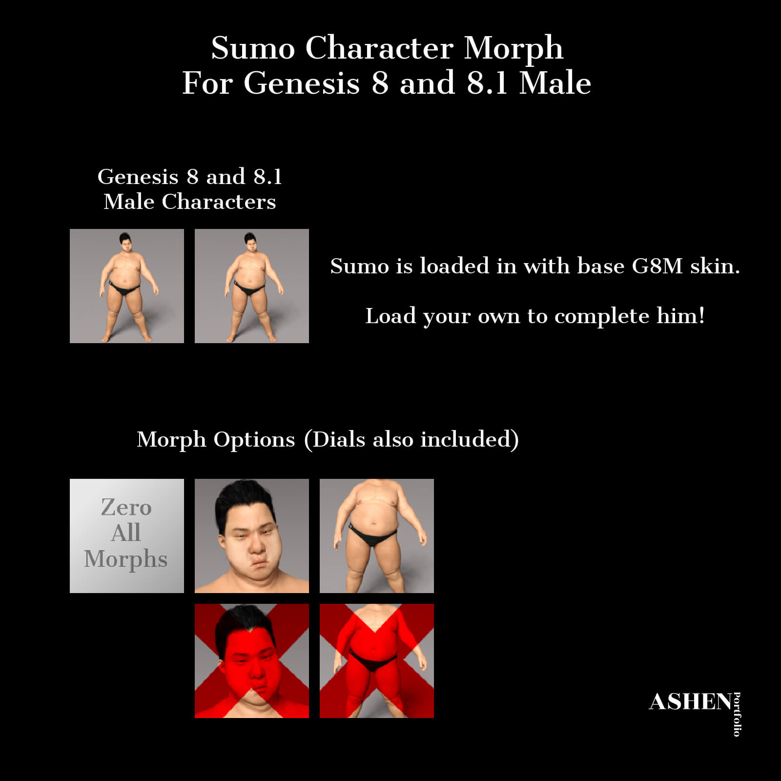 Sumo Character Morph for Genesis 8 and 8.1 Male - Daz Content by ...