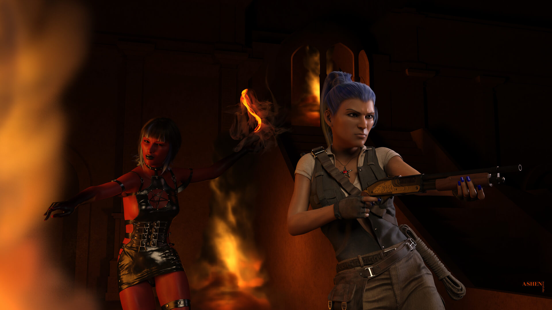 Two Against The World by AshenPortfolio | RenderHub Wallpapers