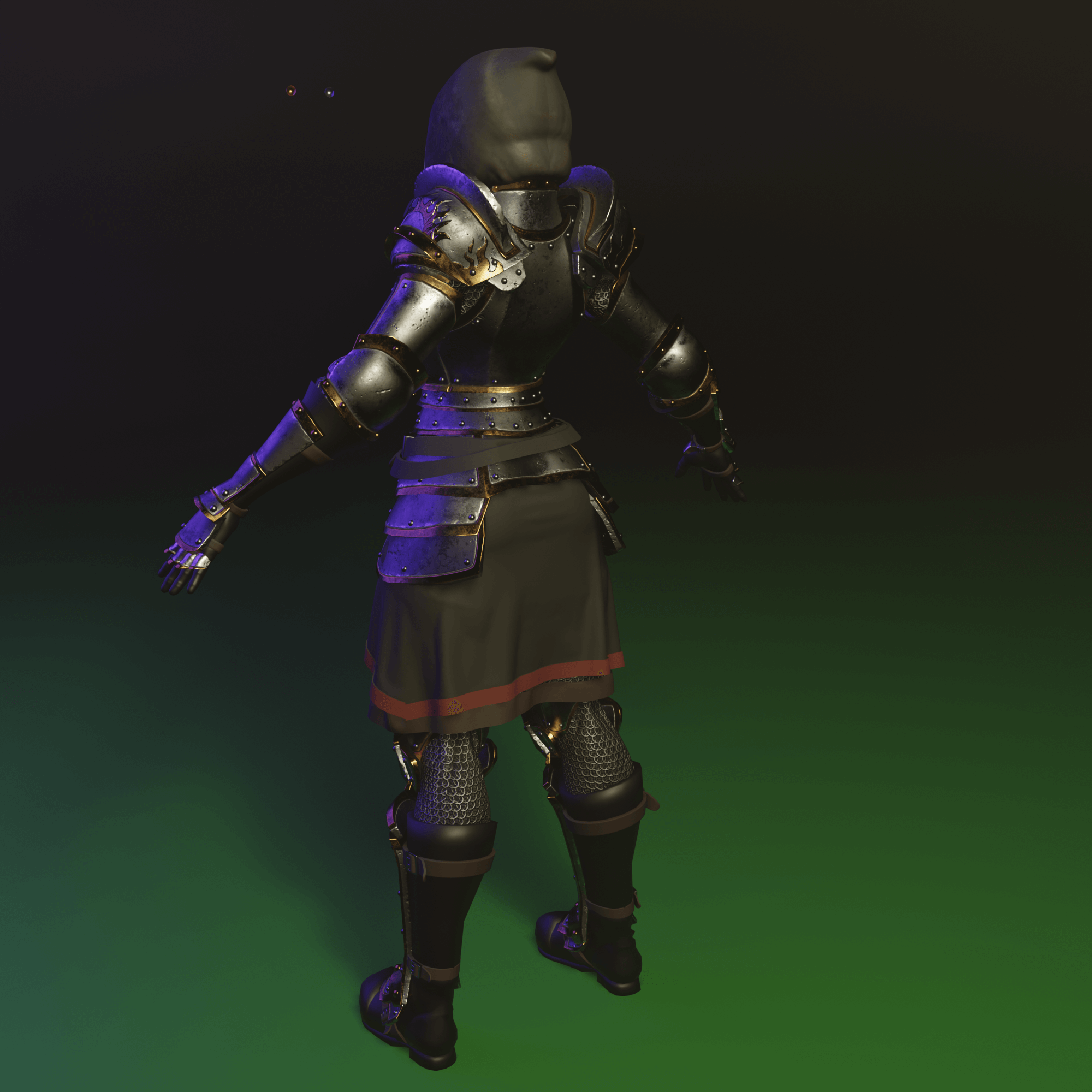 Chaida - Standard Paladin Type 3D Render by Ashies Minion