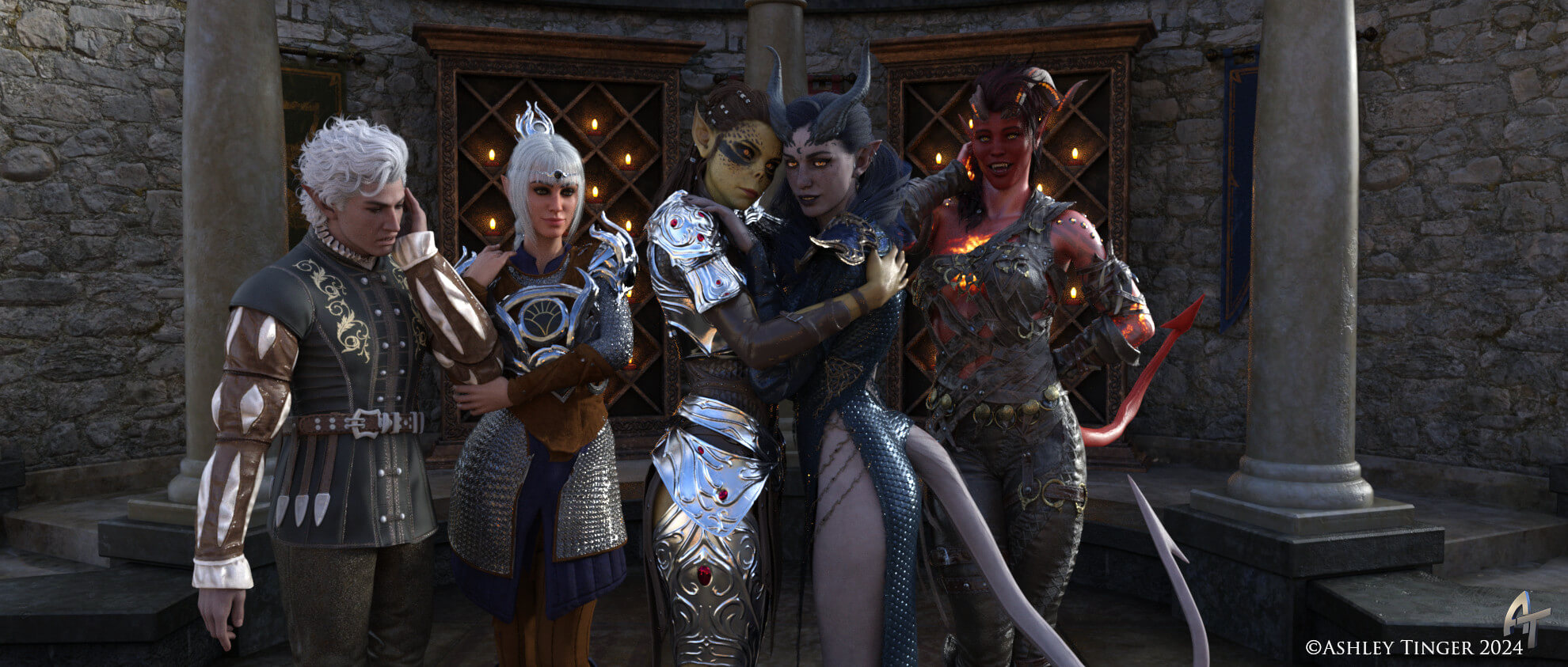 BG3 - Arklynn's Love Interest 3D Render by ashleytinger