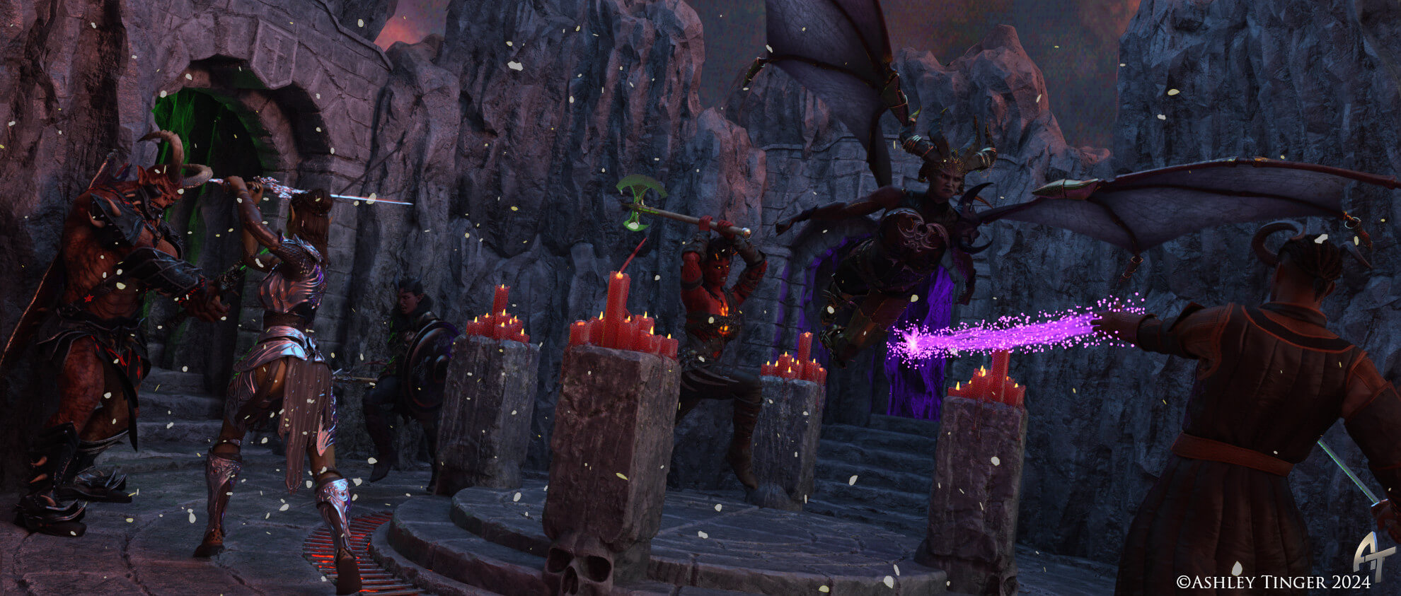 BG3 - Return to Avernus 3D Render, Digital Art by ashleytinger