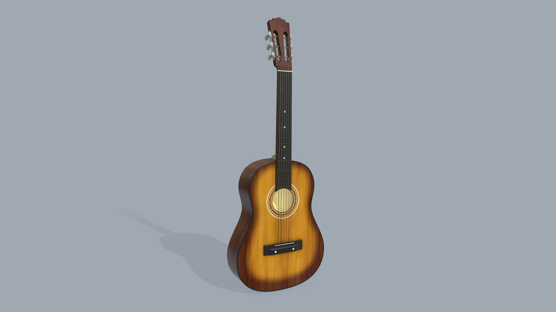 Acoustic Guitar - Free 3D Model by AshMesh