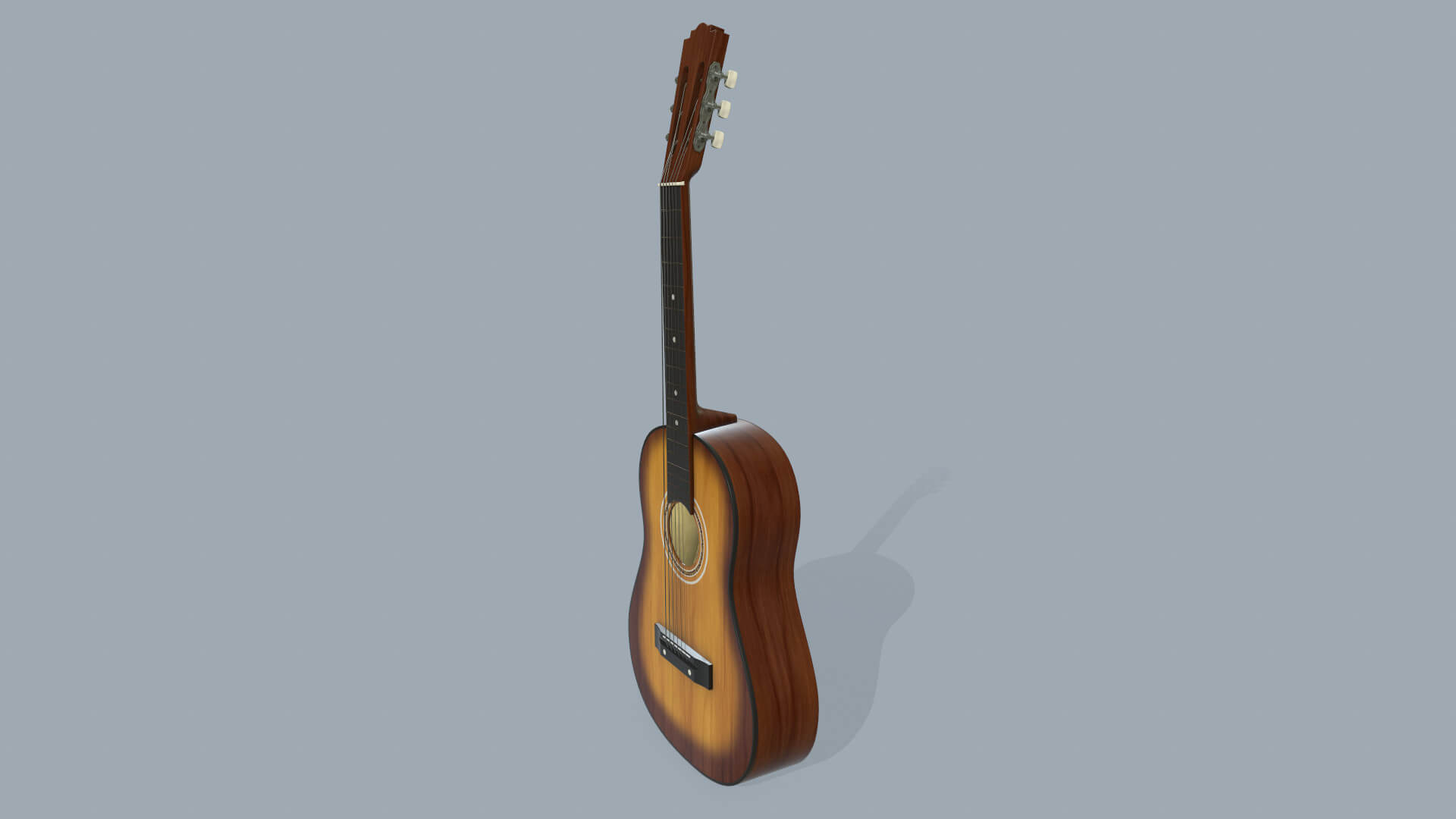 Acoustic Guitar - Free 3D Model by AshMesh