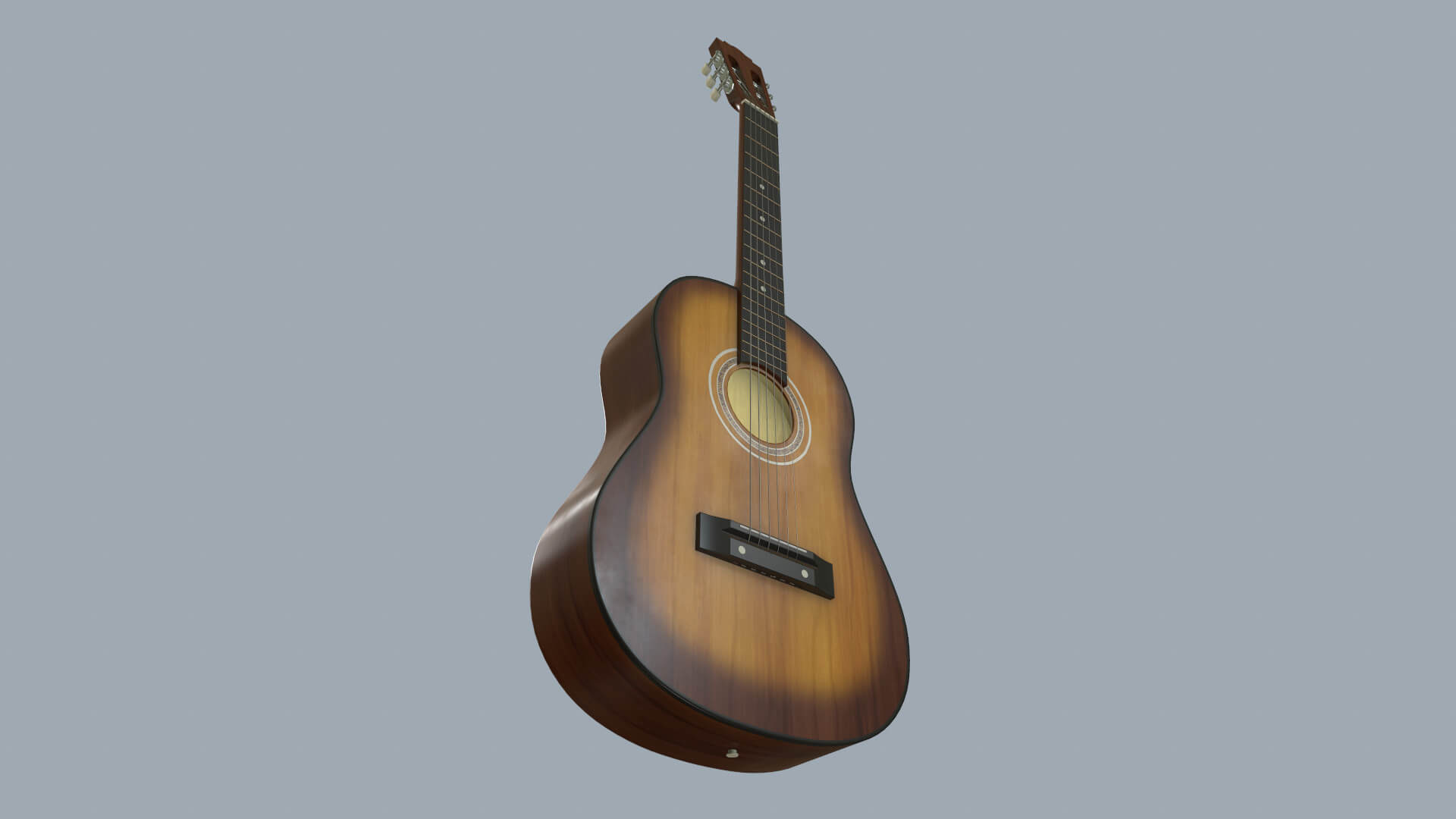 Acoustic Guitar - Free 3D Model by AshMesh