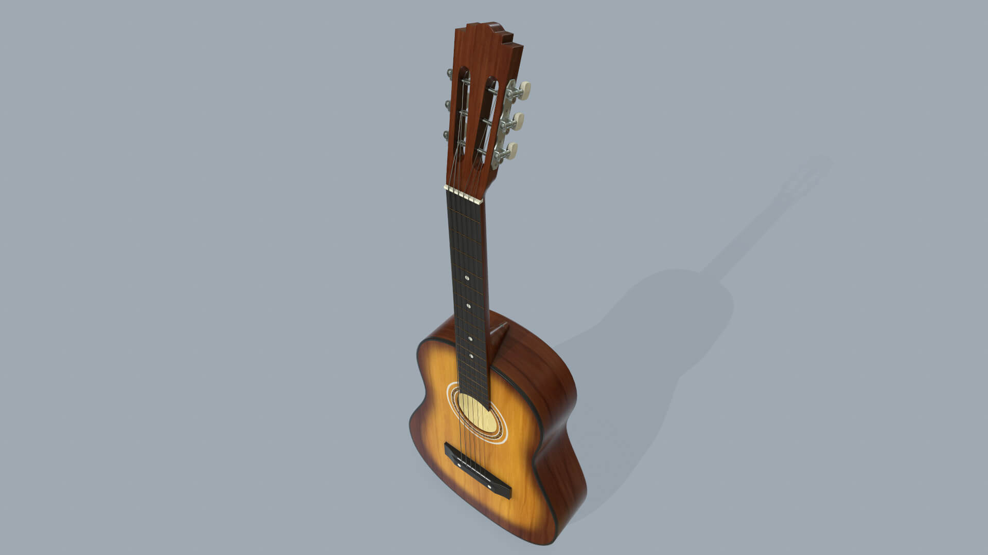 Acoustic Guitar - Free 3D Model by AshMesh