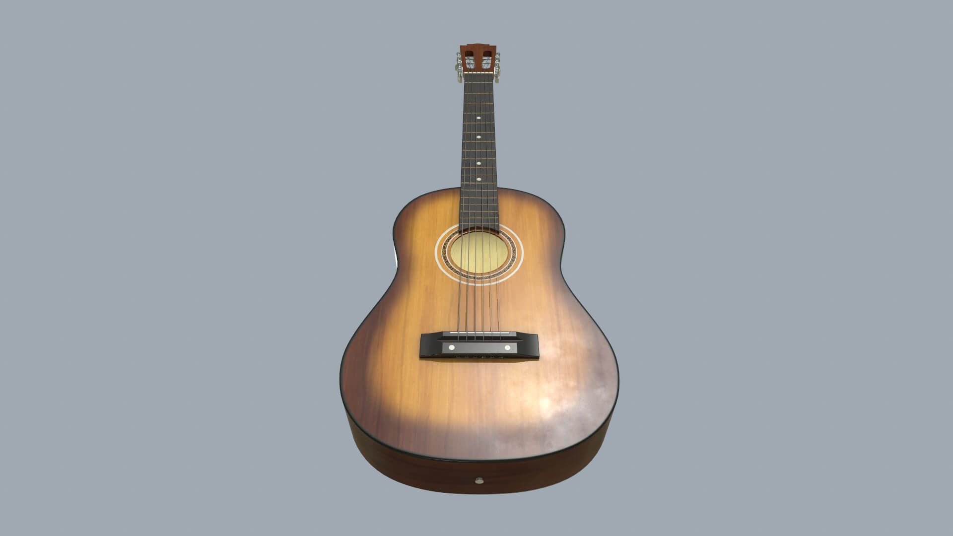 Acoustic Guitar - Free 3D Model by AshMesh