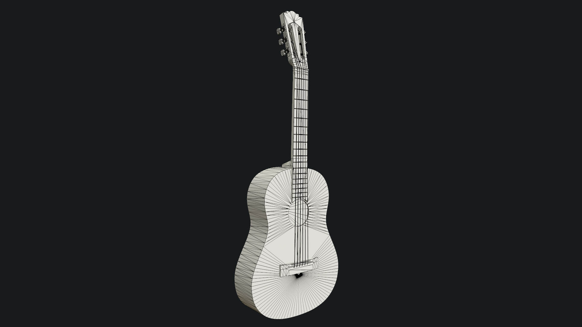 Acoustic Guitar - Free 3D Model by AshMesh