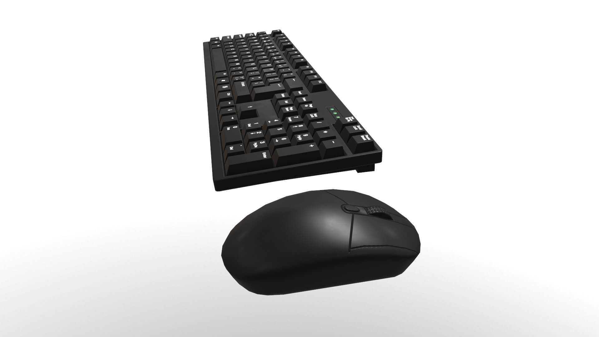 Computer Mouse and Keyboard - 3D Model by AshMesh