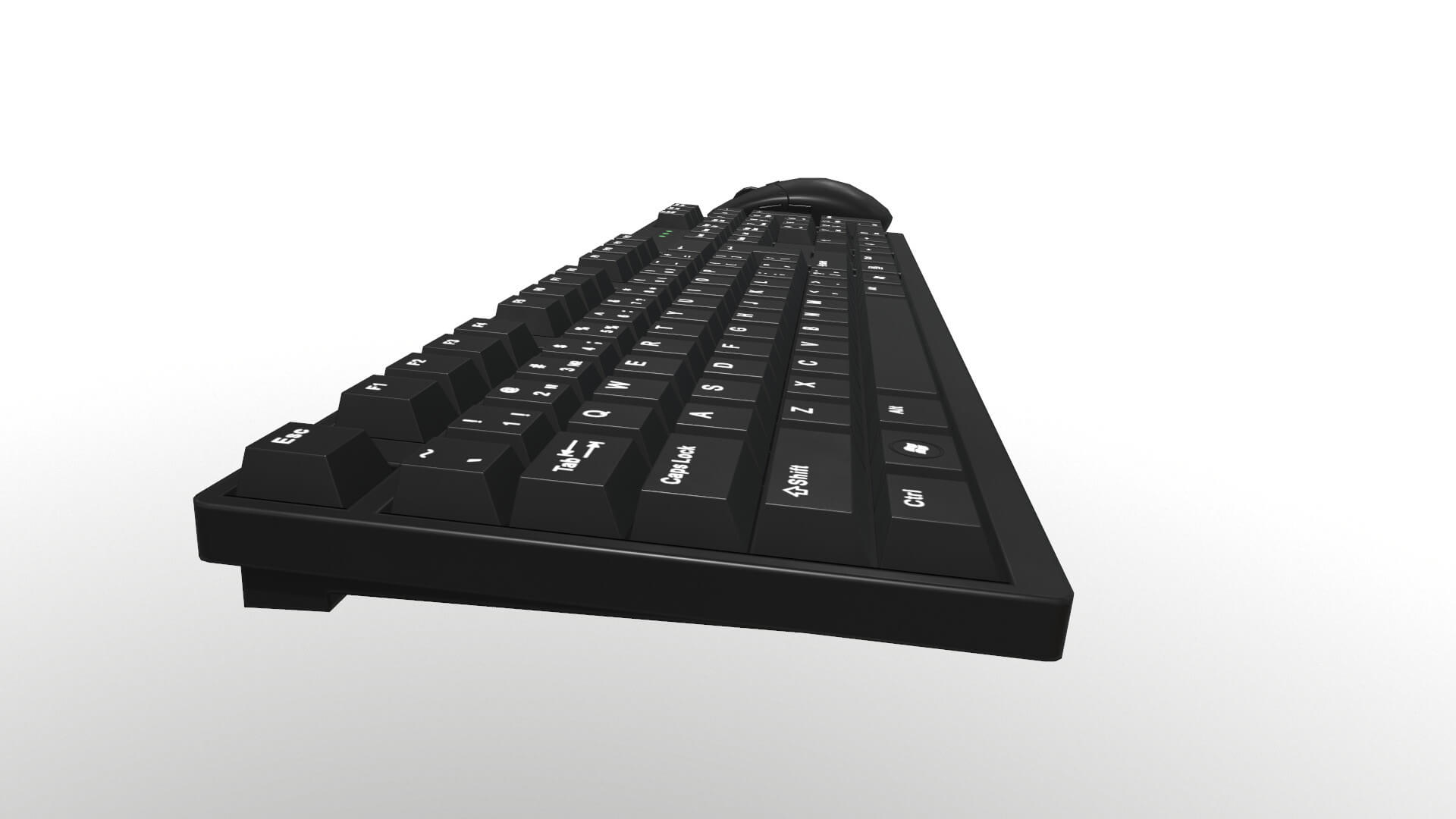 Computer Mouse and Keyboard - 3D Model by AshMesh
