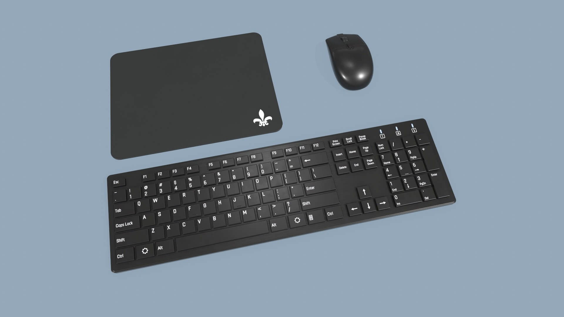 Computer Mouse and Keyboard - 3D Model by AshMesh
