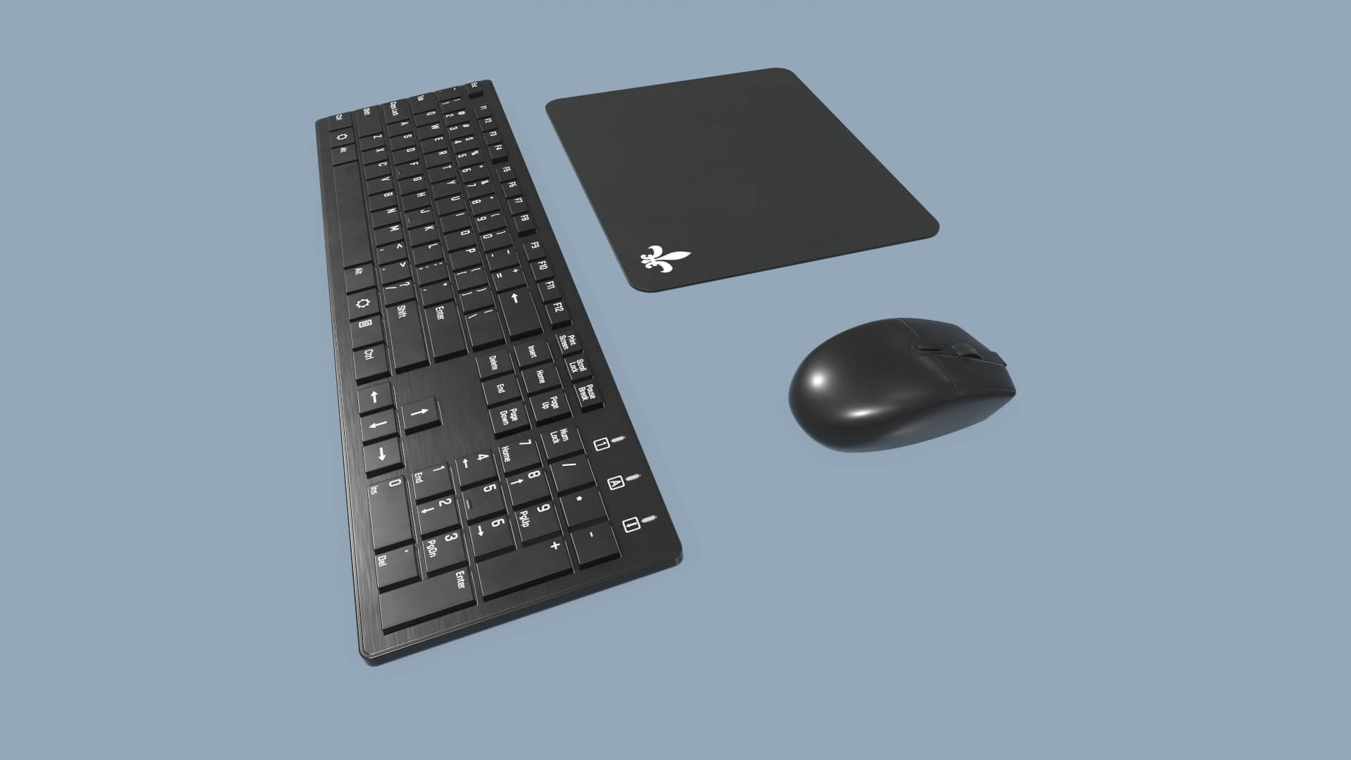 Computer Mouse and Keyboard - 3D Model by AshMesh