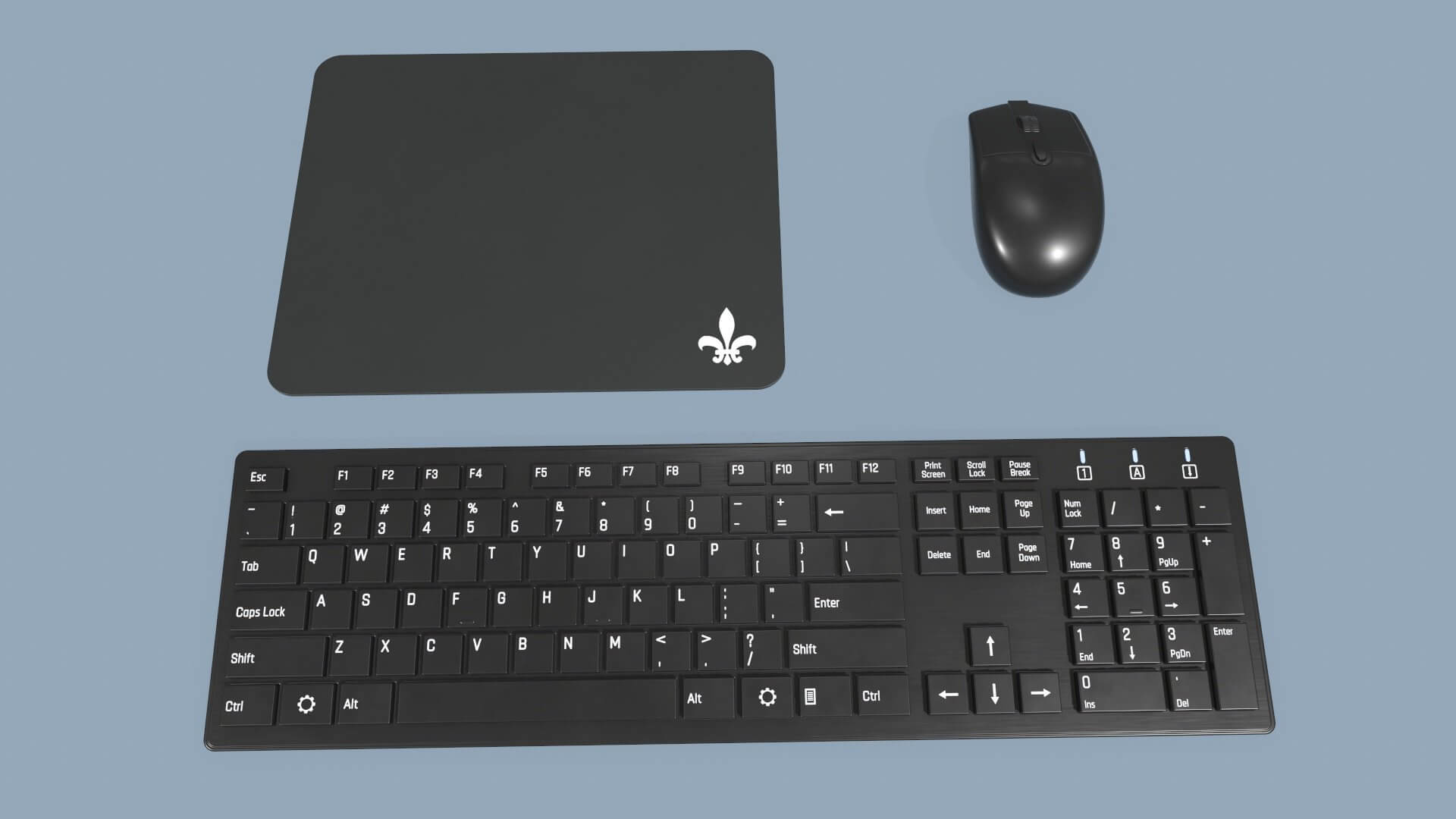 Computer Mouse and Keyboard - 3D Model by AshMesh