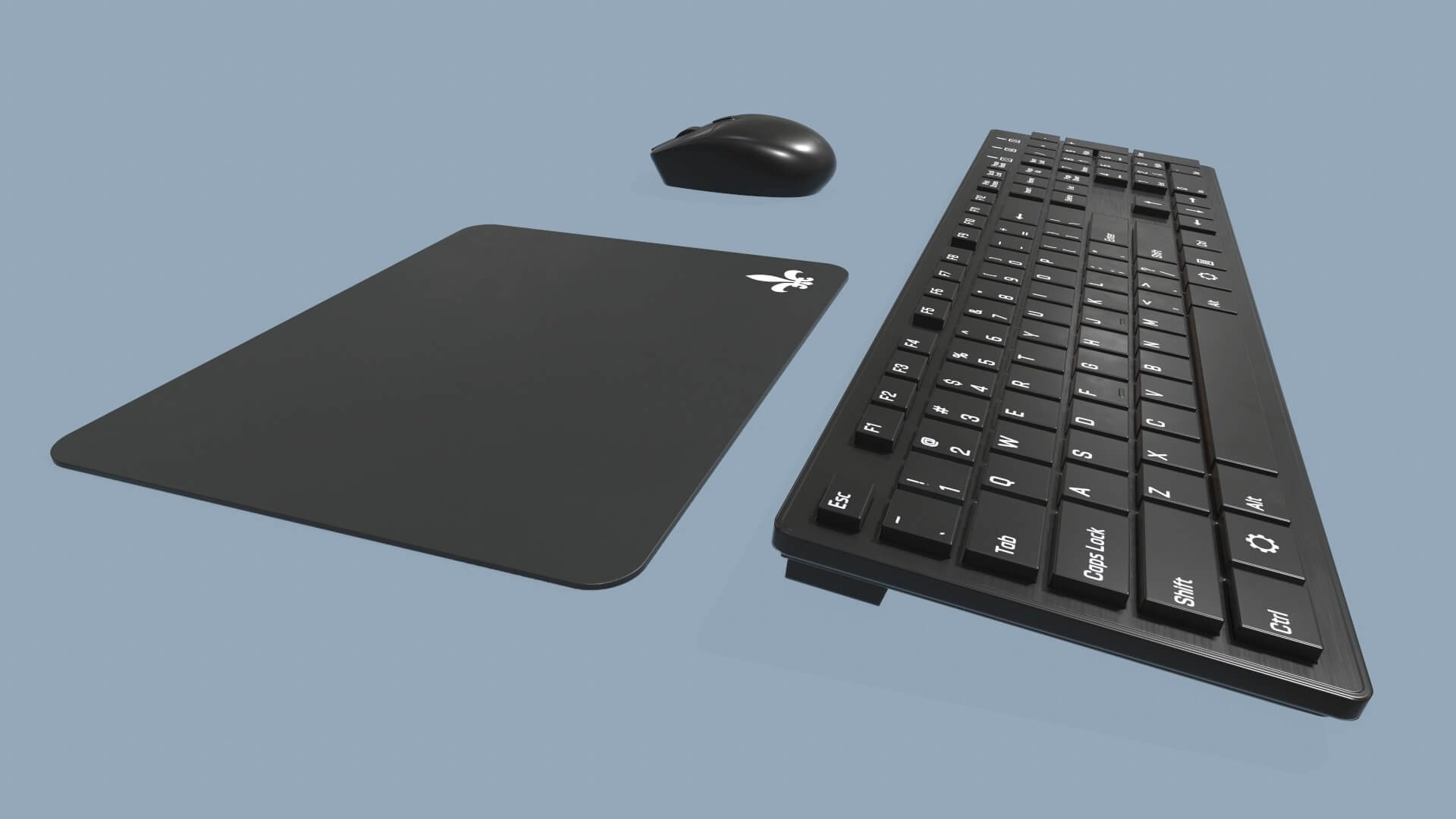 Computer Mouse and Keyboard - 3D Model by AshMesh