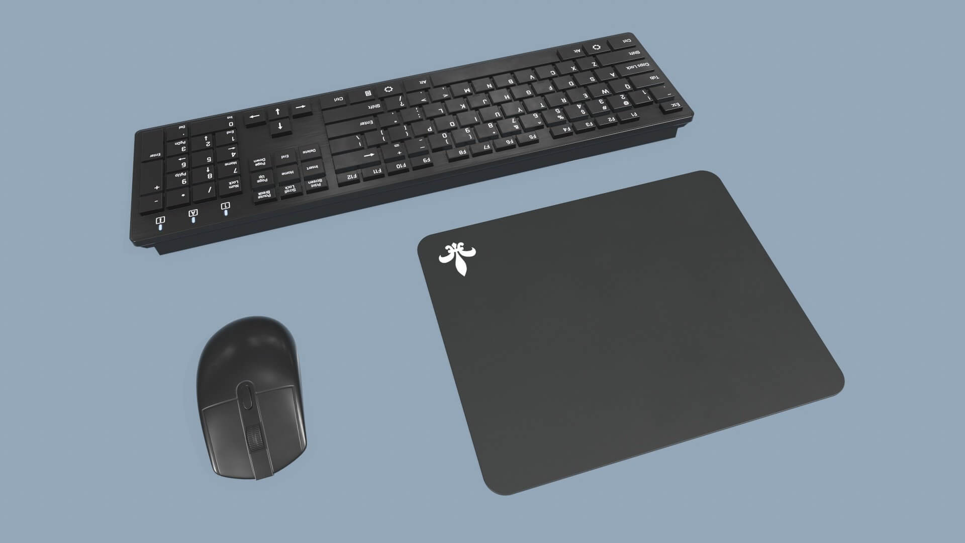 Computer Mouse and Keyboard - 3D Model by AshMesh